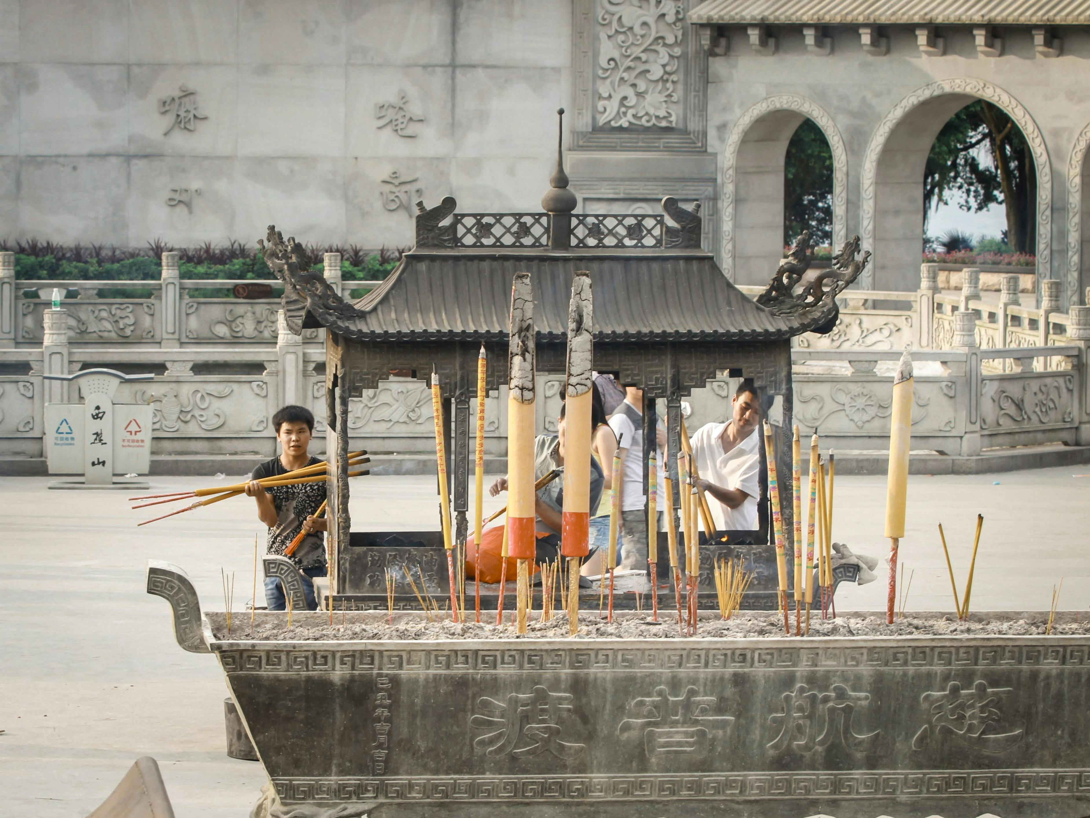 People Visiting a Temple · Free Stock Photo