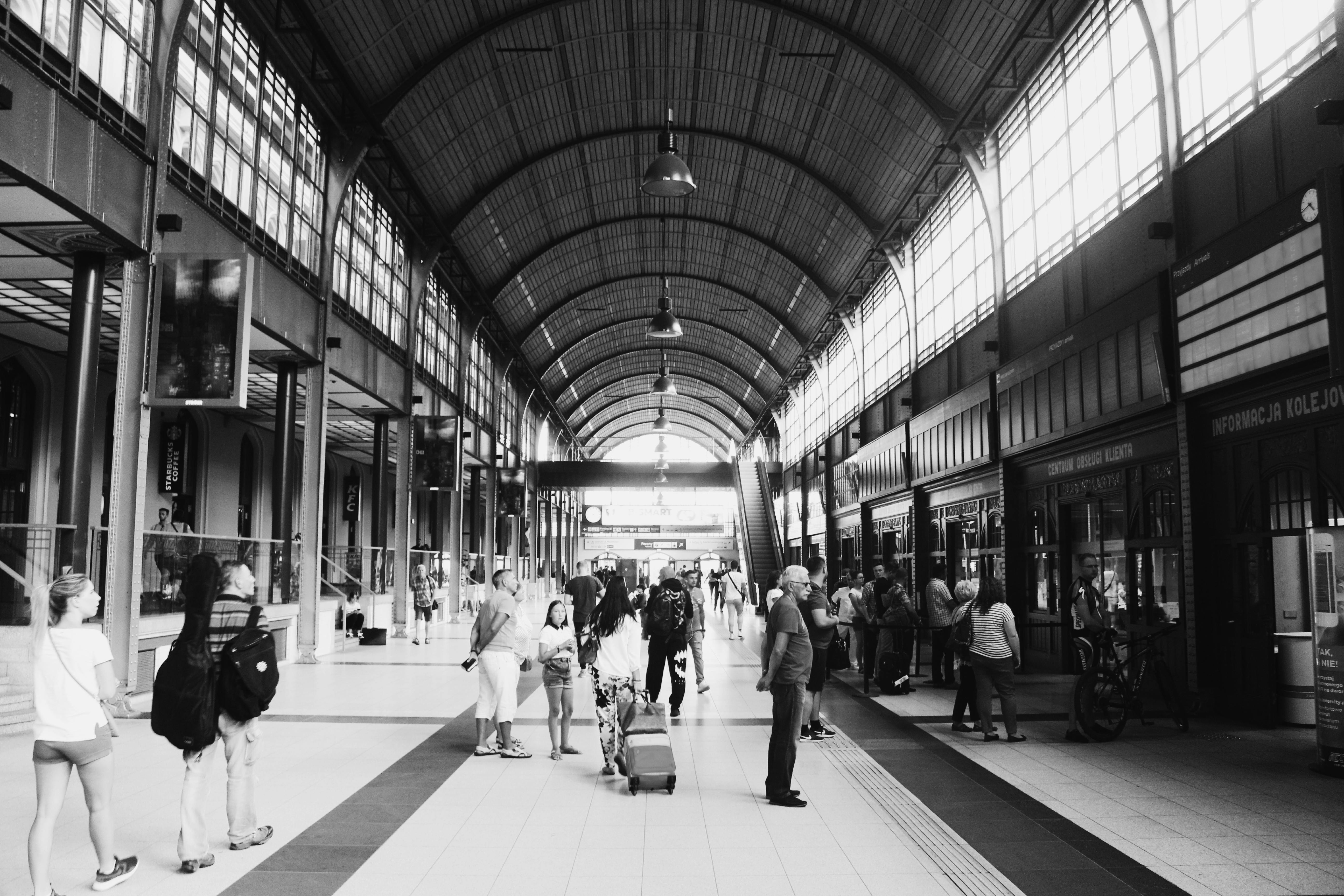 People Walking Inside Building · Free Stock Photo