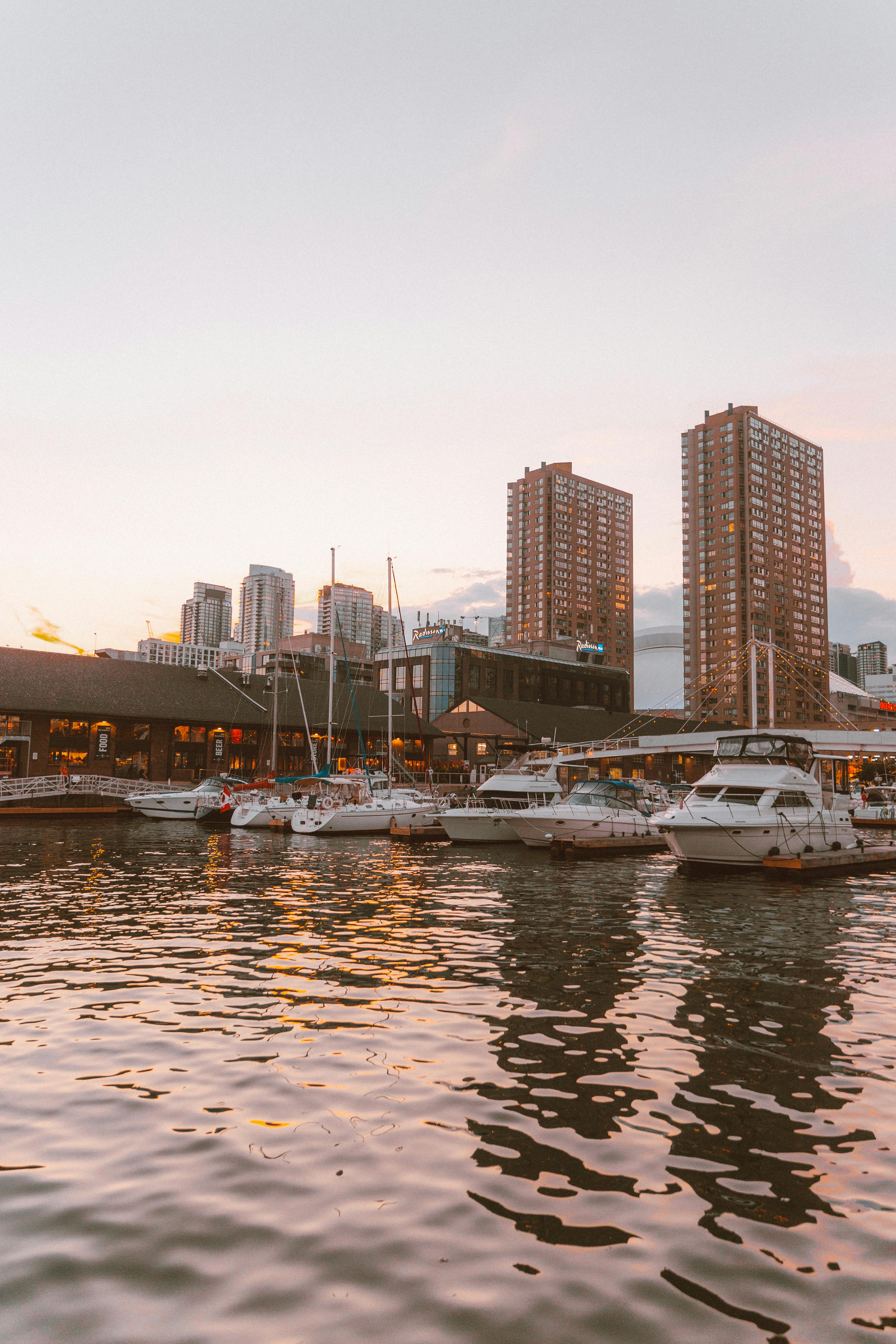 White Boats Docked on the Bay · Free Stock Photo