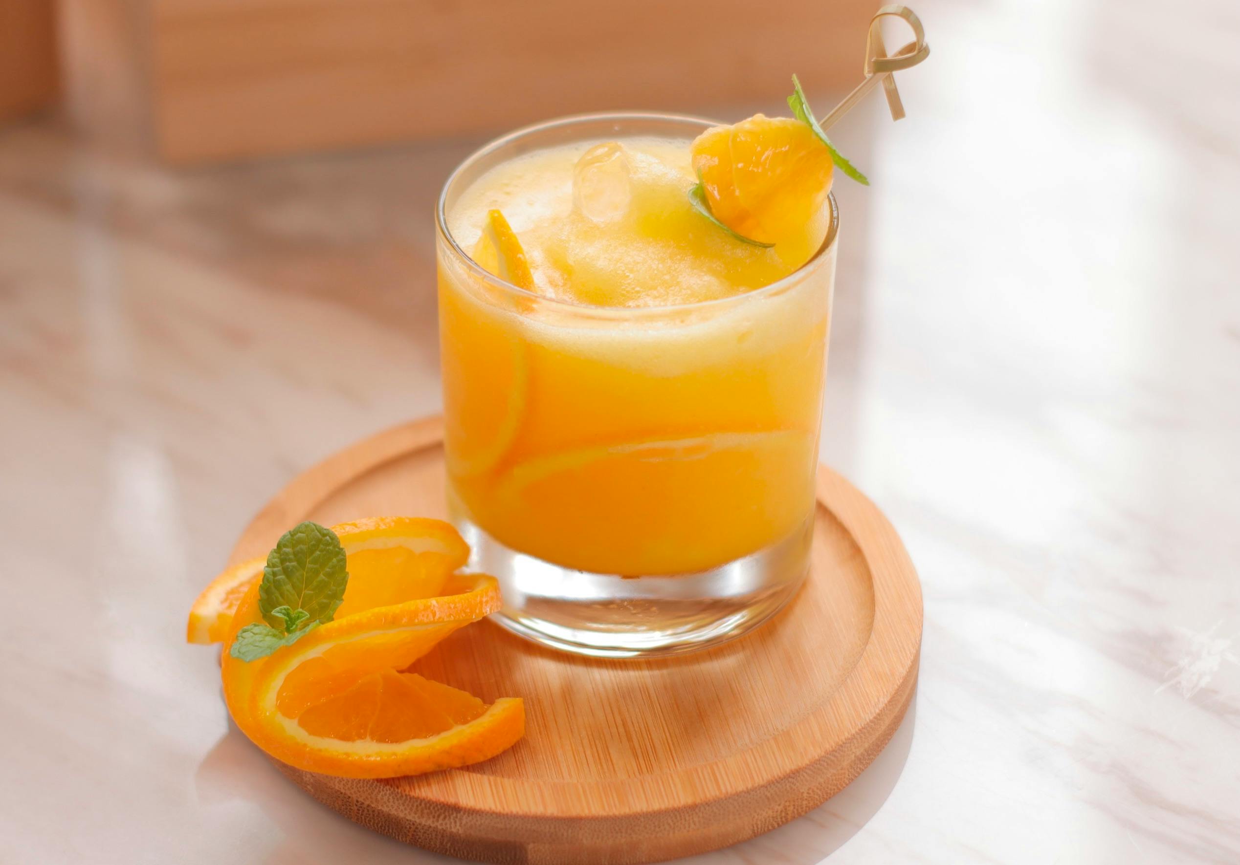 Cold Orange Juice in Clear Drinking Glass · Free Stock Photo
