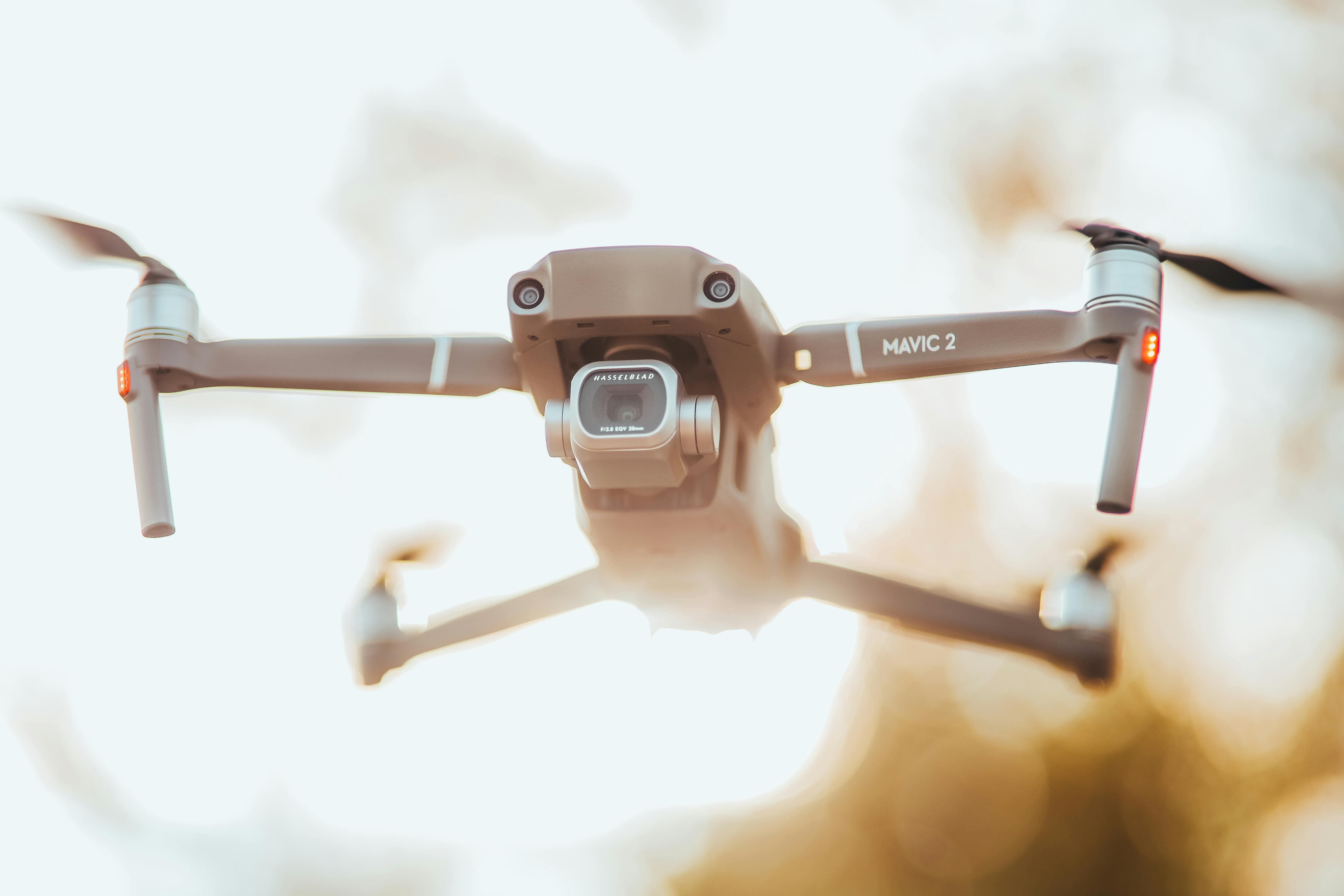 Close-Up Shot of a Flying Drone Camera · Free Stock Photo