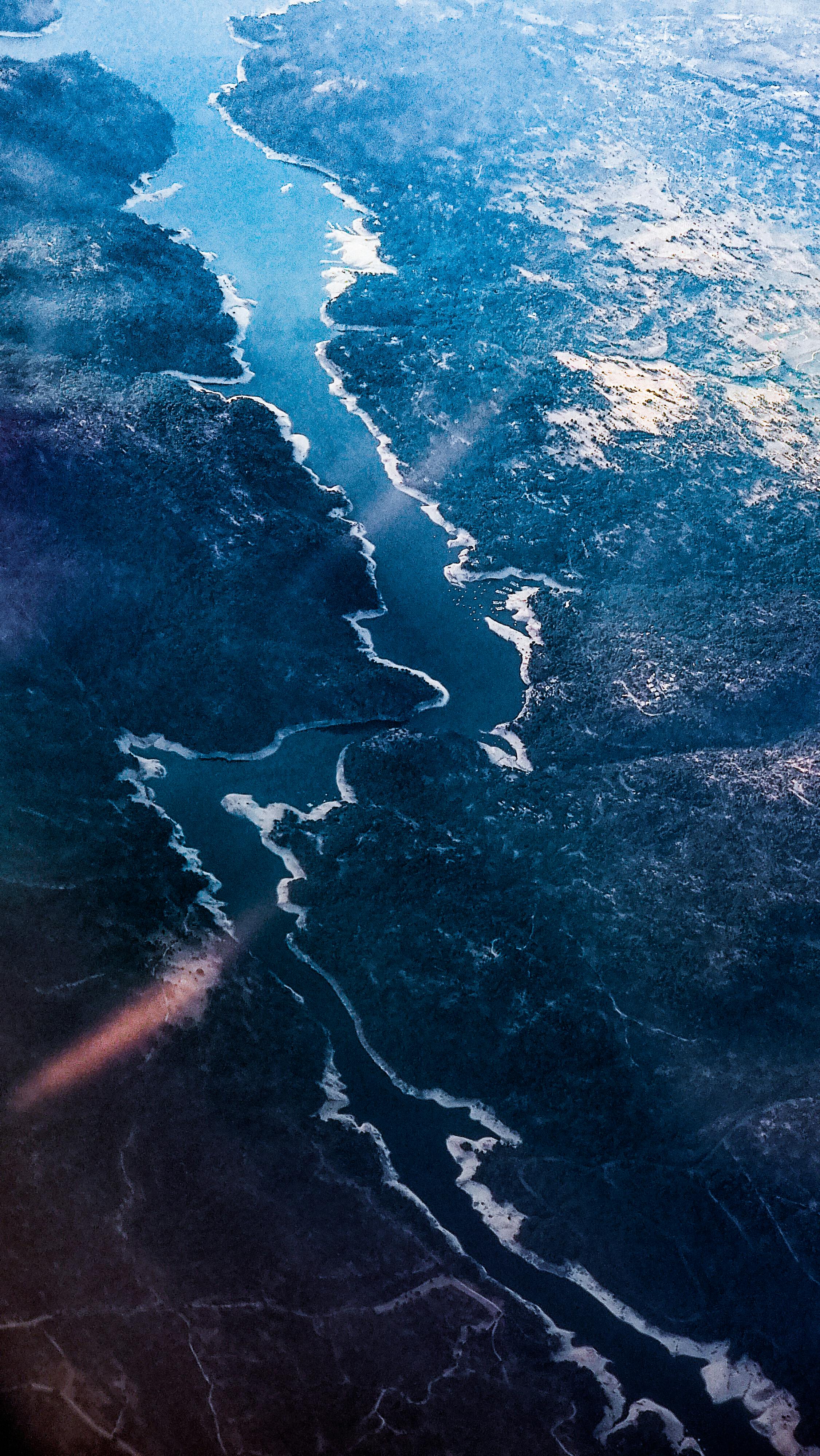 Wide River Seen from Sky · Free Stock Photo