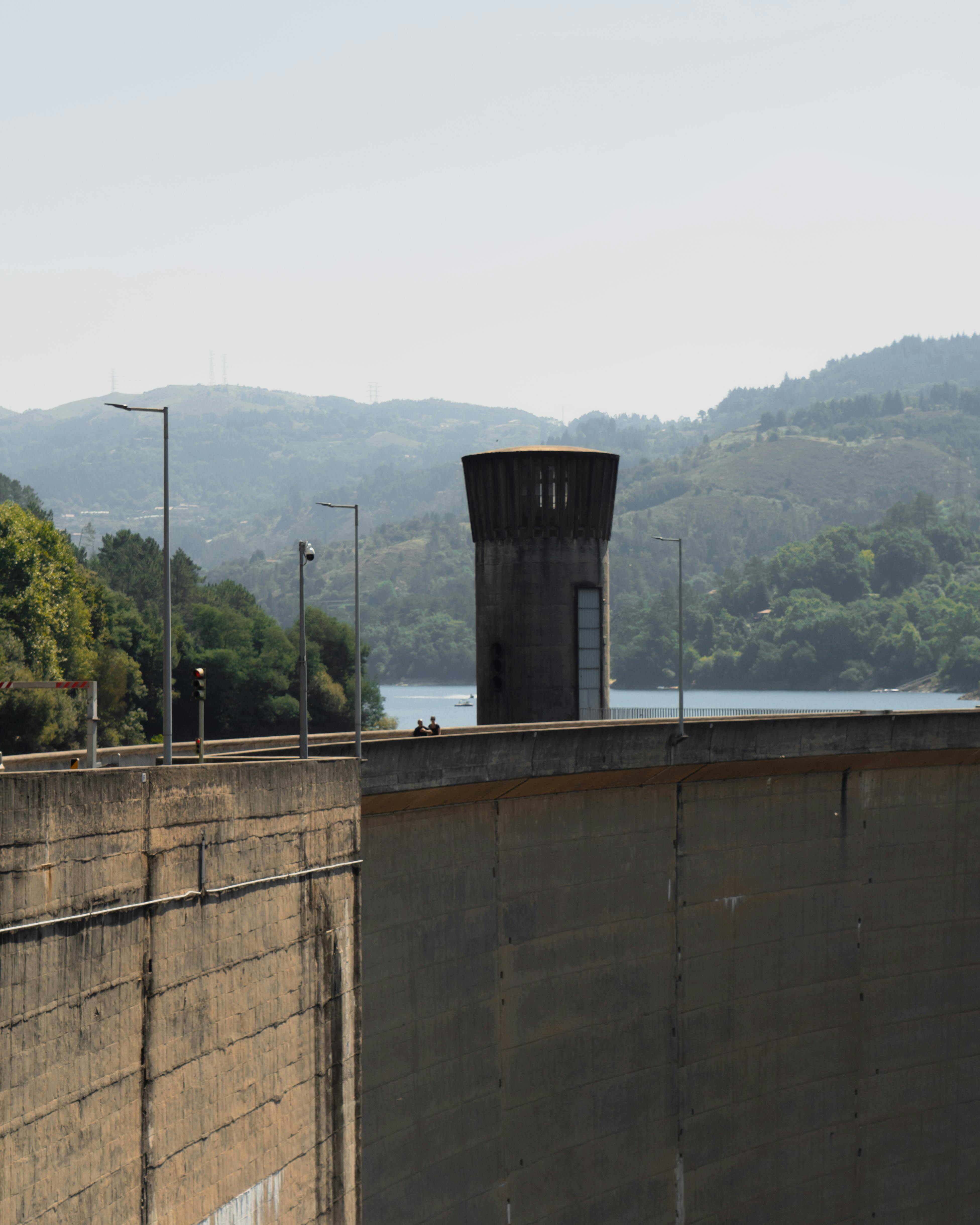 Watch Tower over a Dam Wall · Free Stock Photo