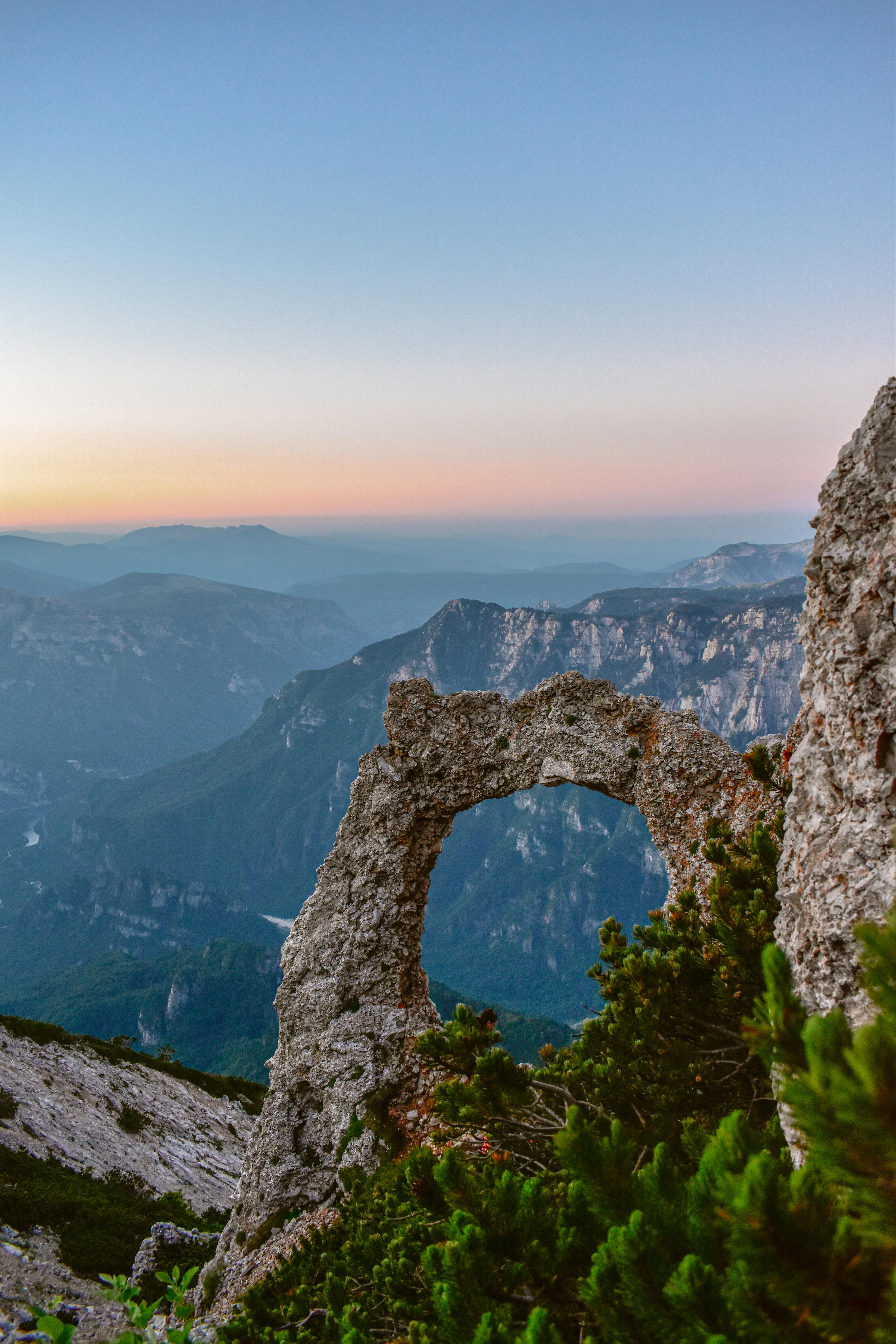 View of Natural Arch on Rock Mountain · Free Stock Photo