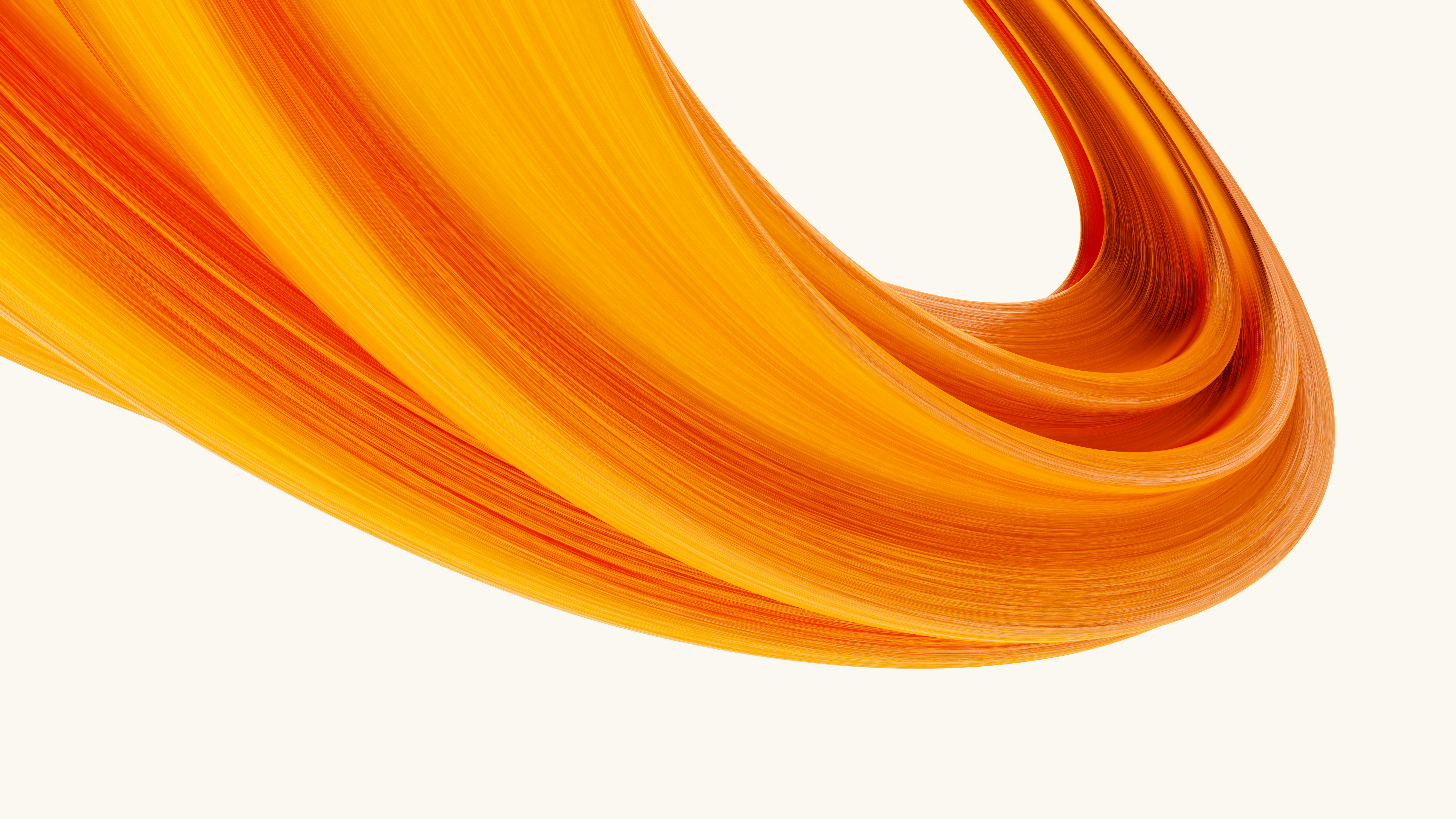 Yellow and Orange Swirl on a White Background · Free Stock Photo