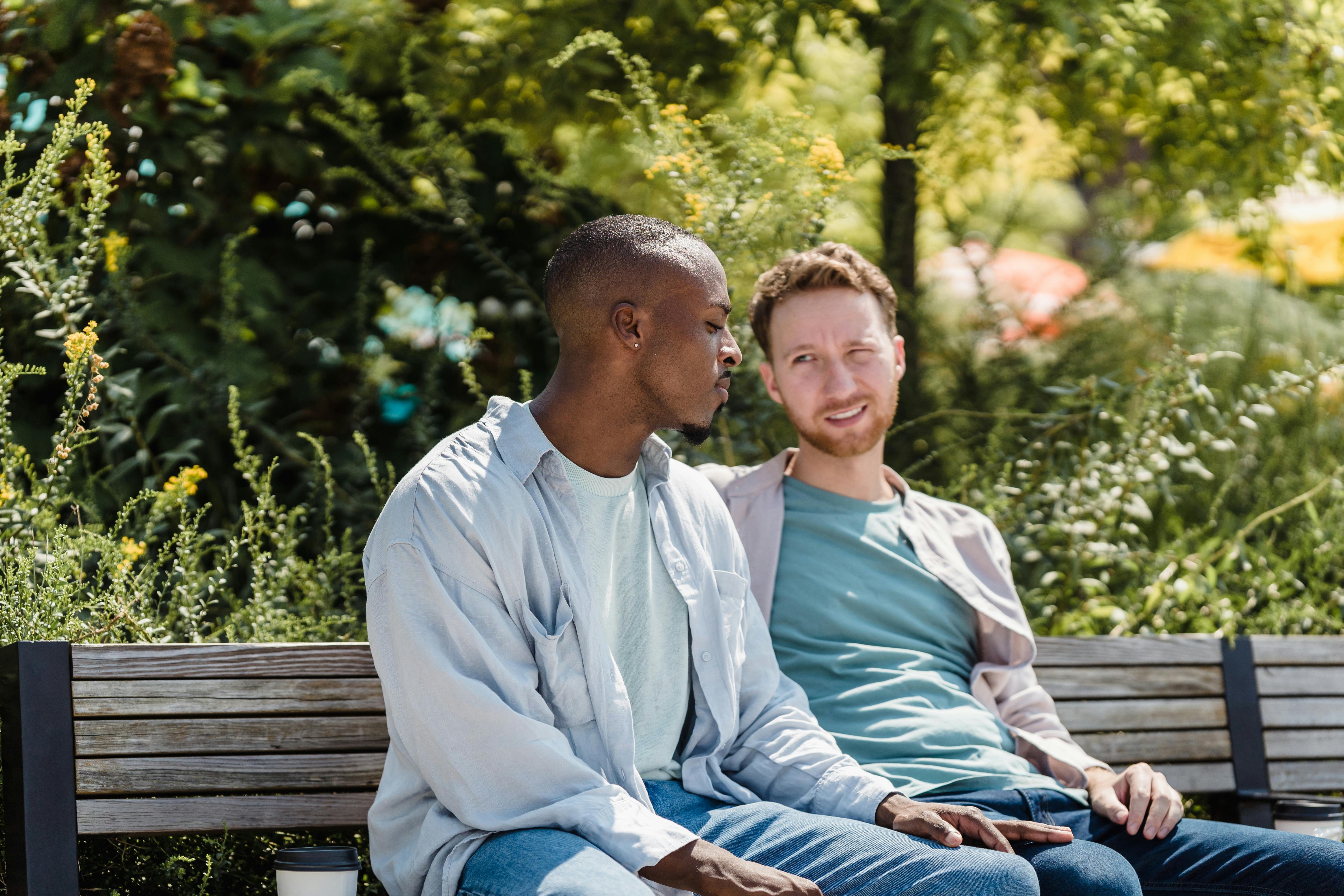 Men on Bench · Free Stock Photo