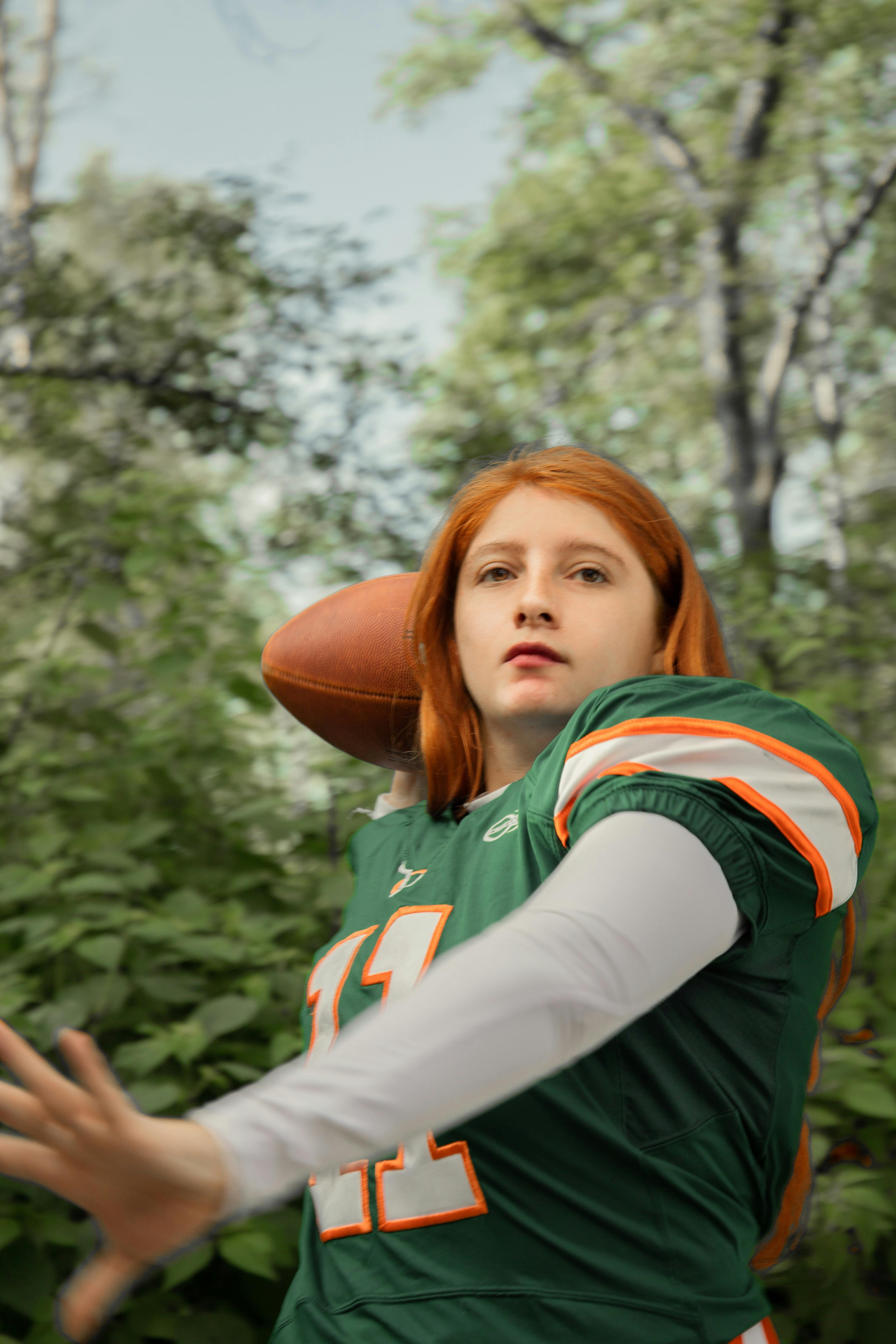 A Woman Playing Football · Free Stock Photo