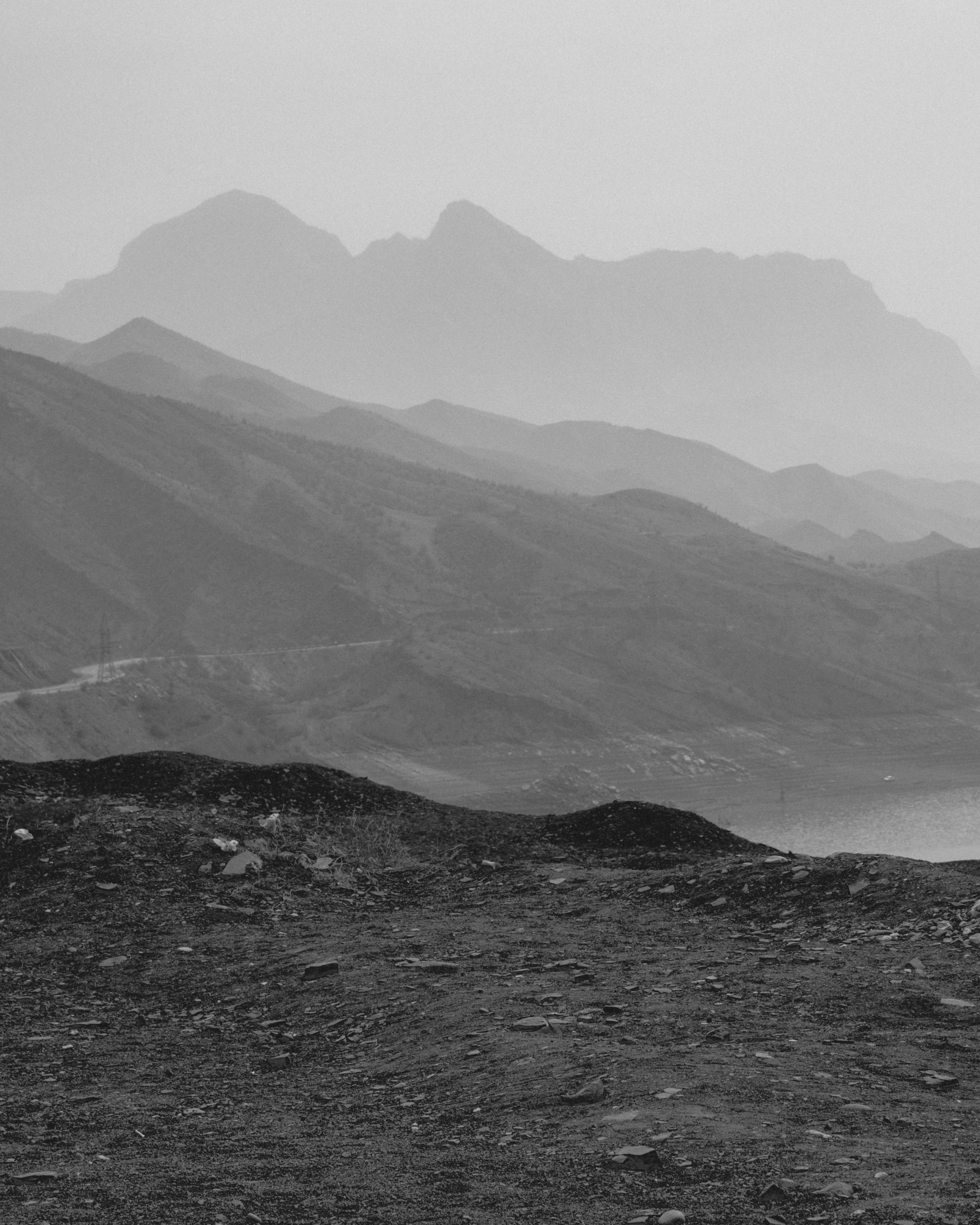 Grayscale Photo of Mountains and Clouds · Free Stock Photo