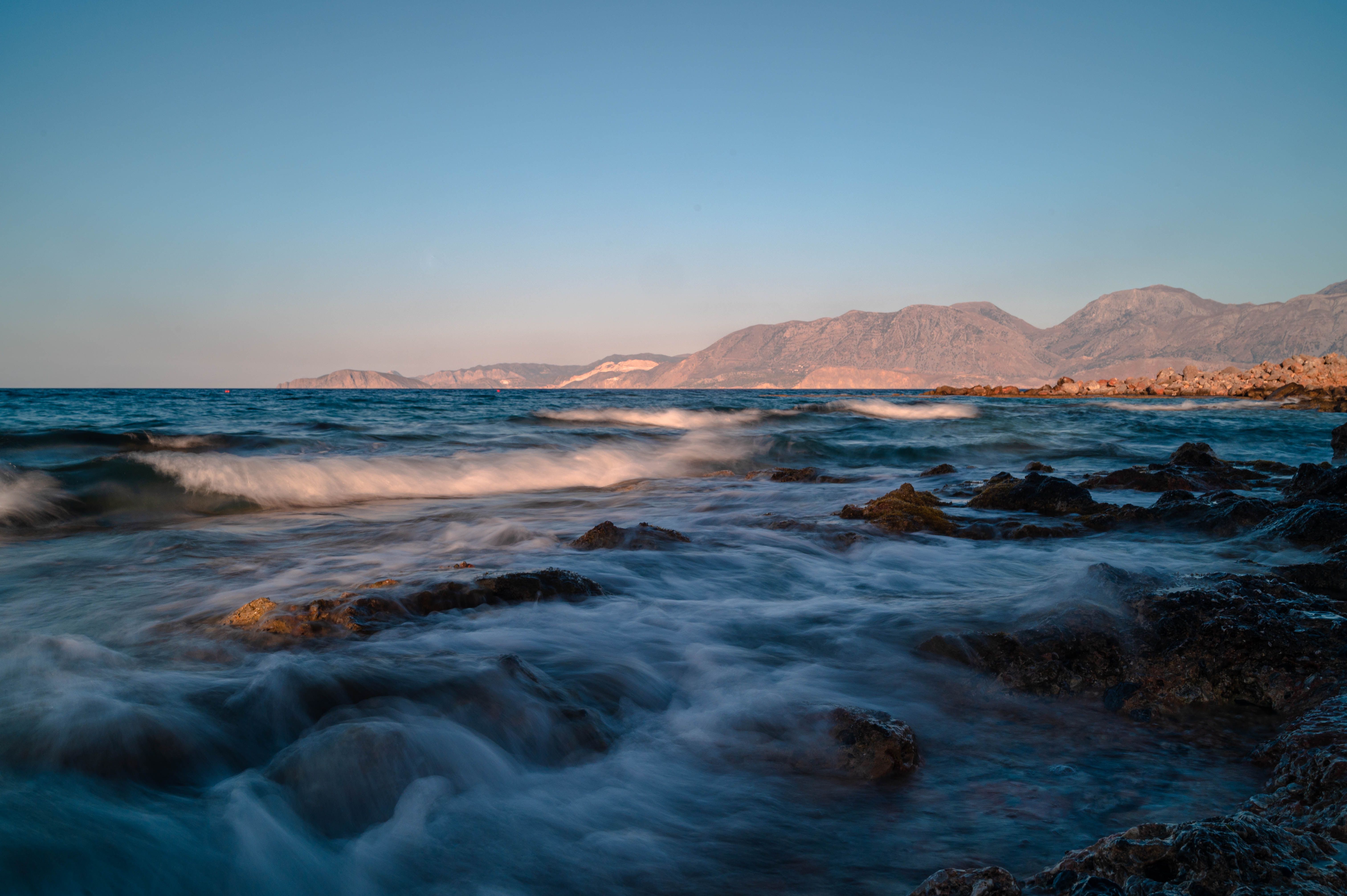Ocean Waves Crashing on Rocks · Free Stock Photo