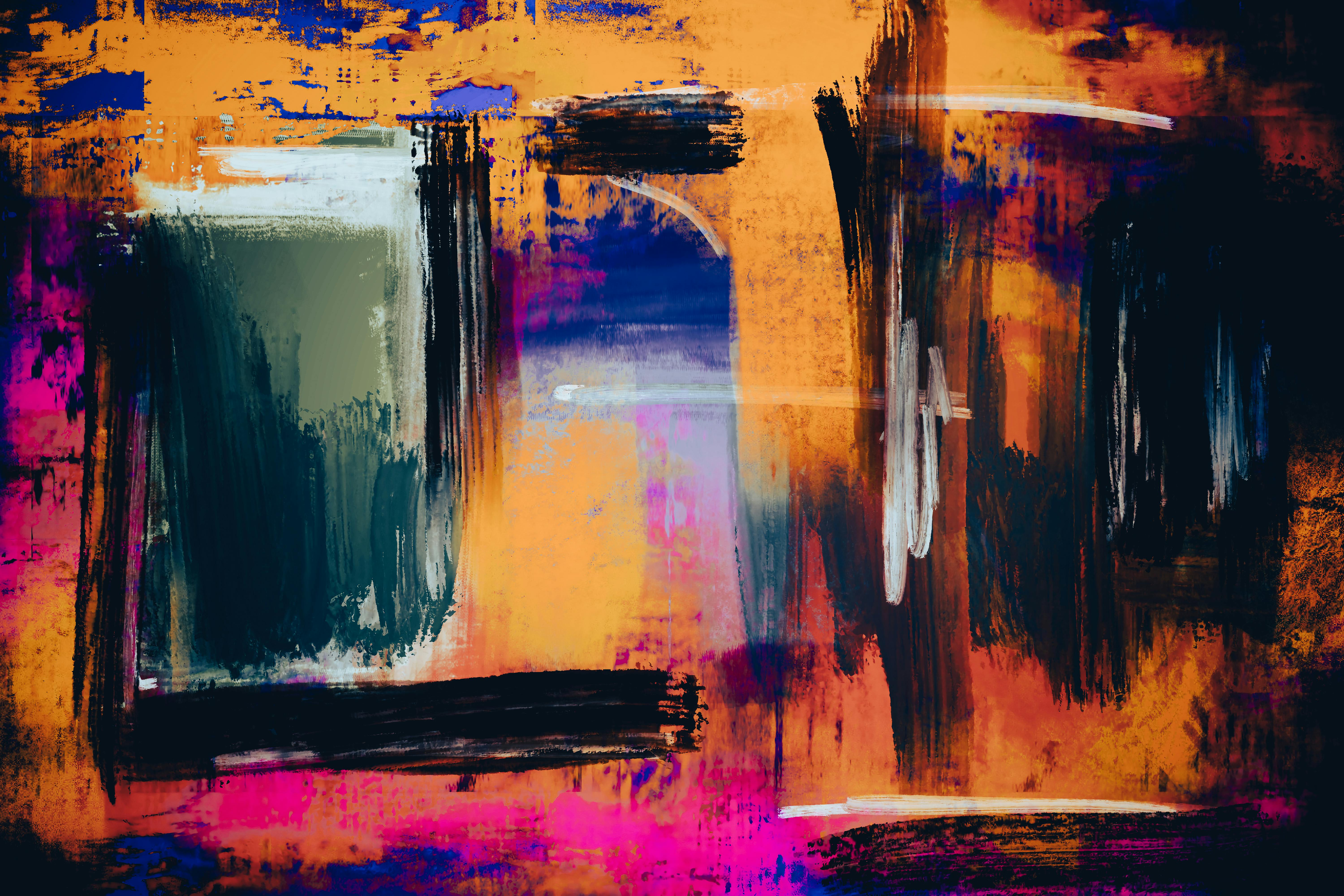 Abstract Painting in Close Up Shot · Free Stock Photo