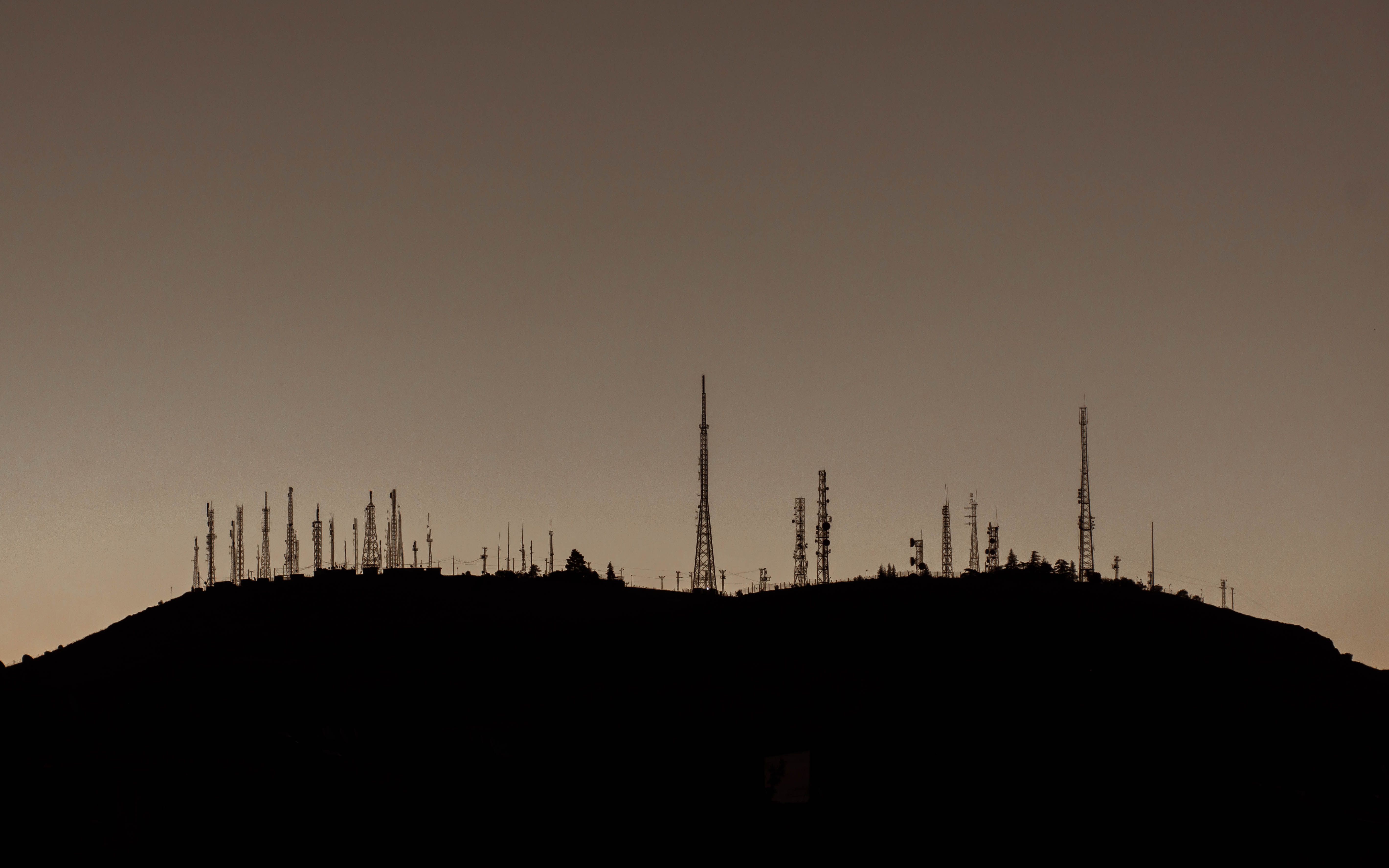 Metal Antennas on Hill · Free Stock Photo