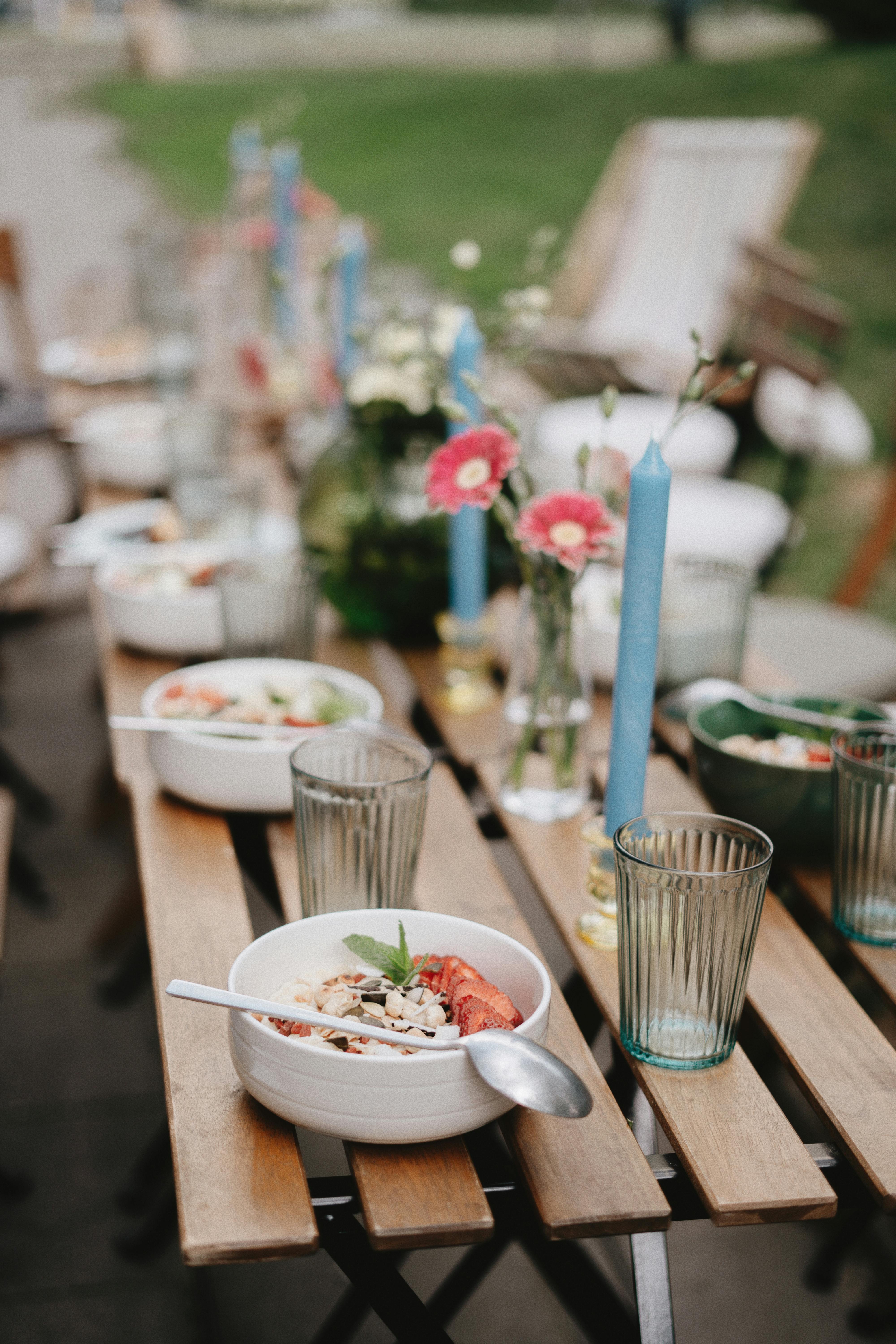 Food Serving on Cafe Outdoor Table · Free Stock Photo