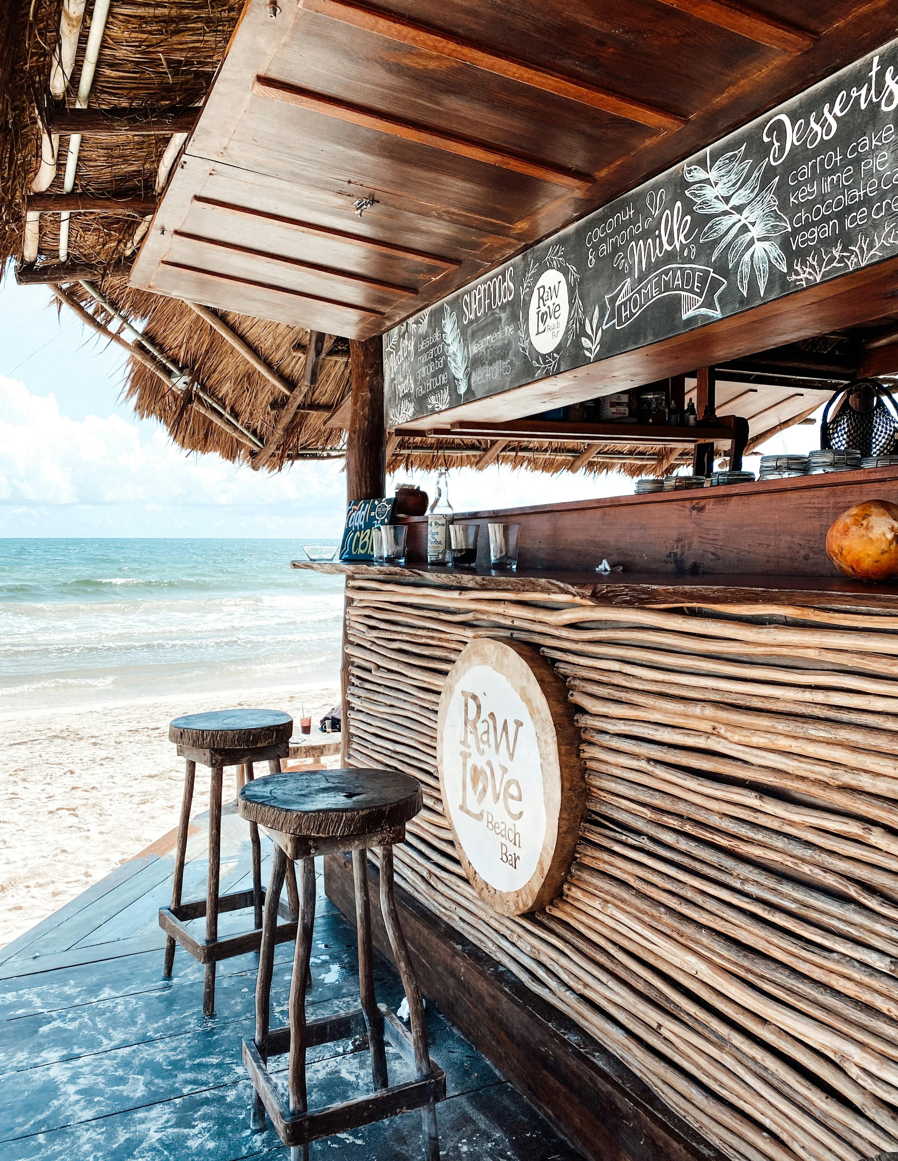 Bar with Wooden Interior on Beach · Free Stock Photo
