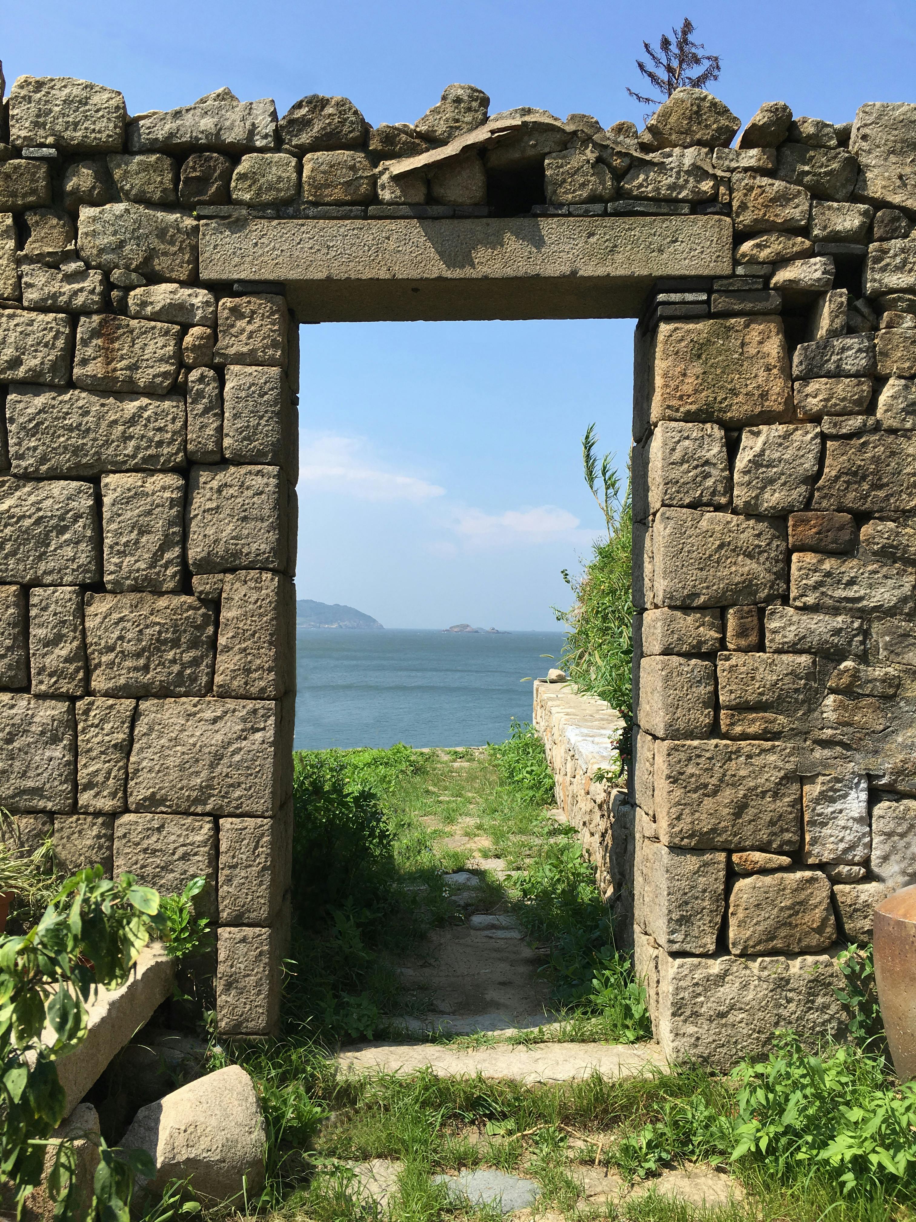 Stone Wall Entrance · Free Stock Photo