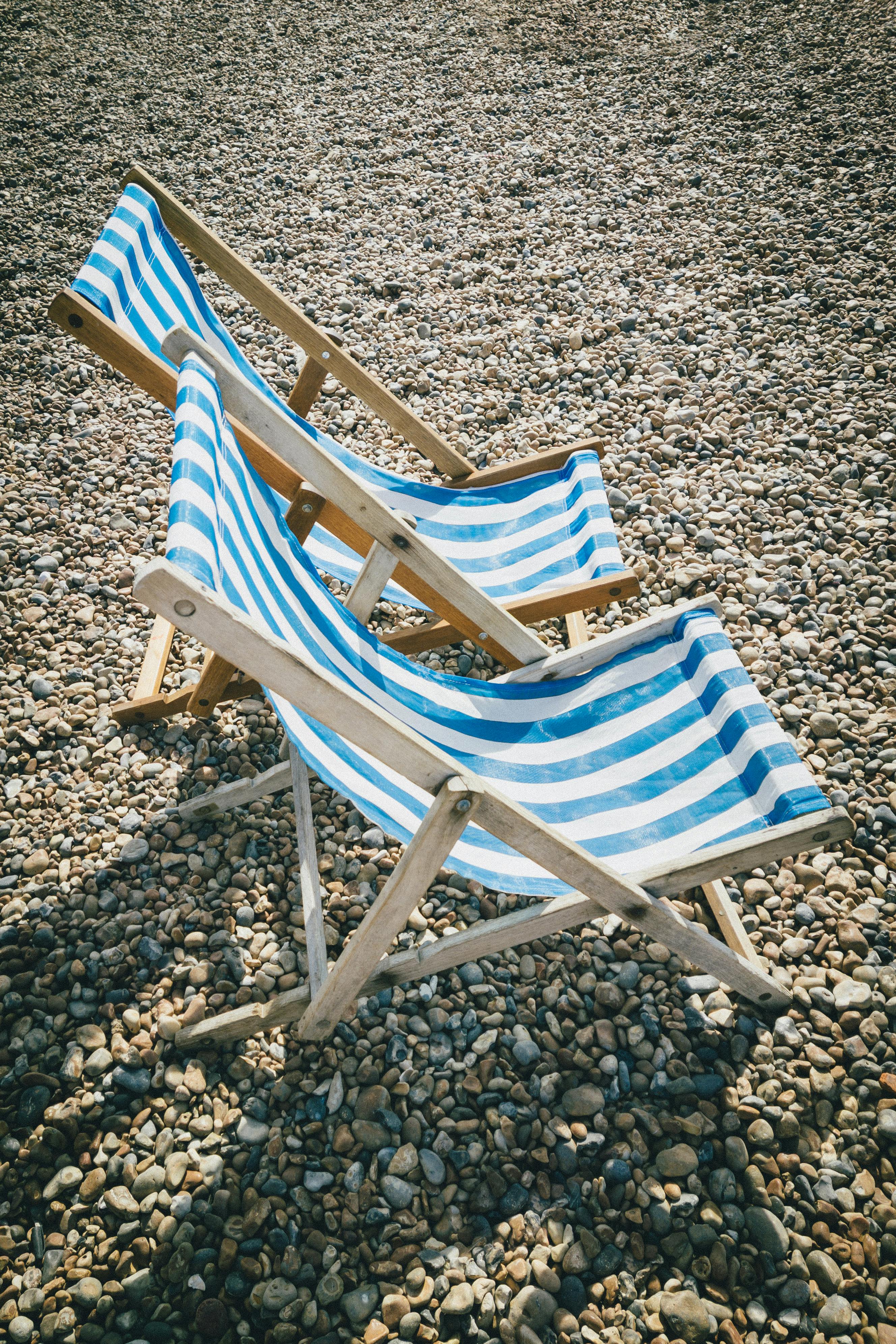 Deckchairs on the Beach · Free Stock Photo