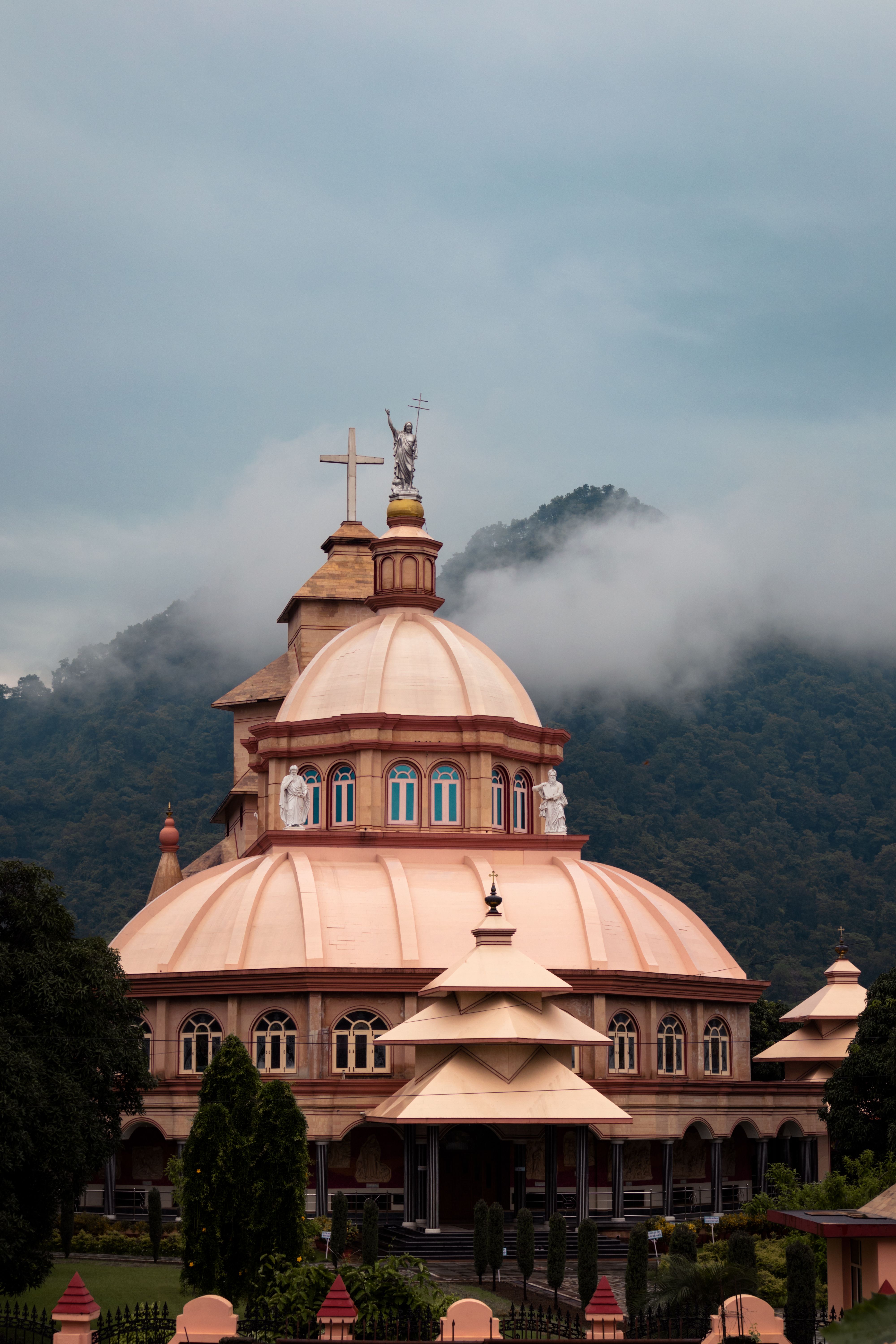 A Church Near Mountain · Free Stock Photo
