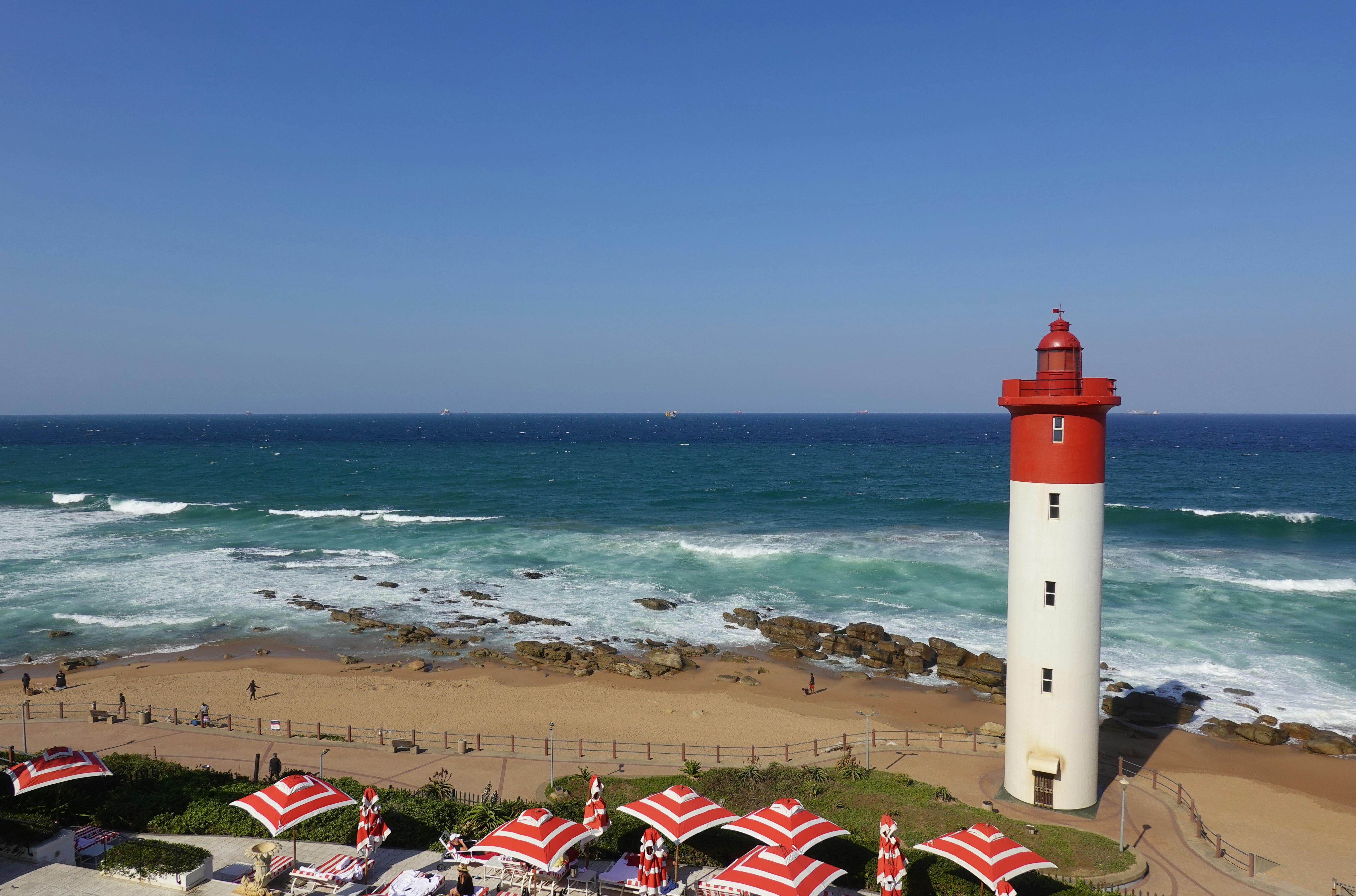 Sandy Beach with Umhlanga Lighthouse · Free Stock Photo