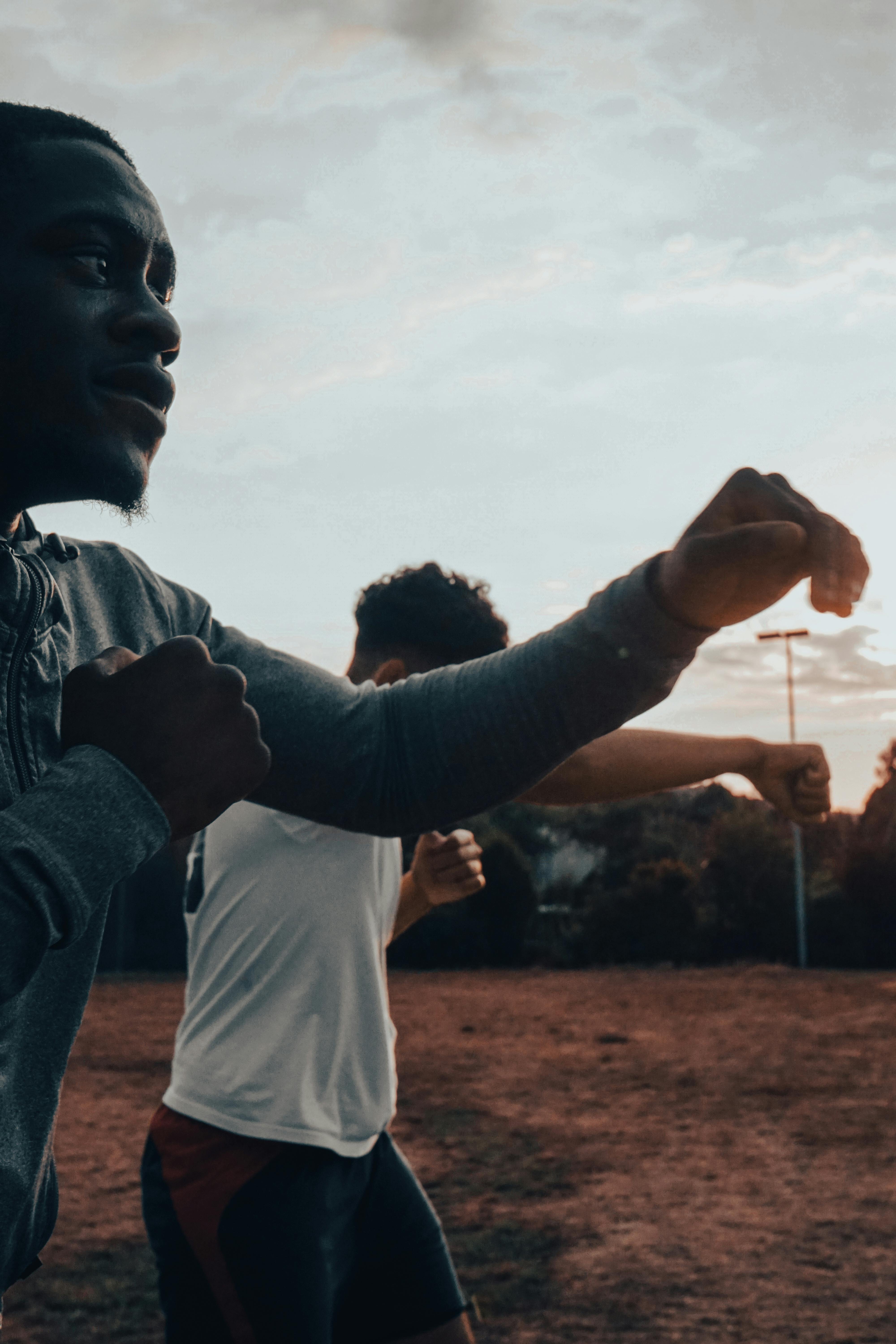 A Man Doing Shadow Boxing · Free Stock Photo