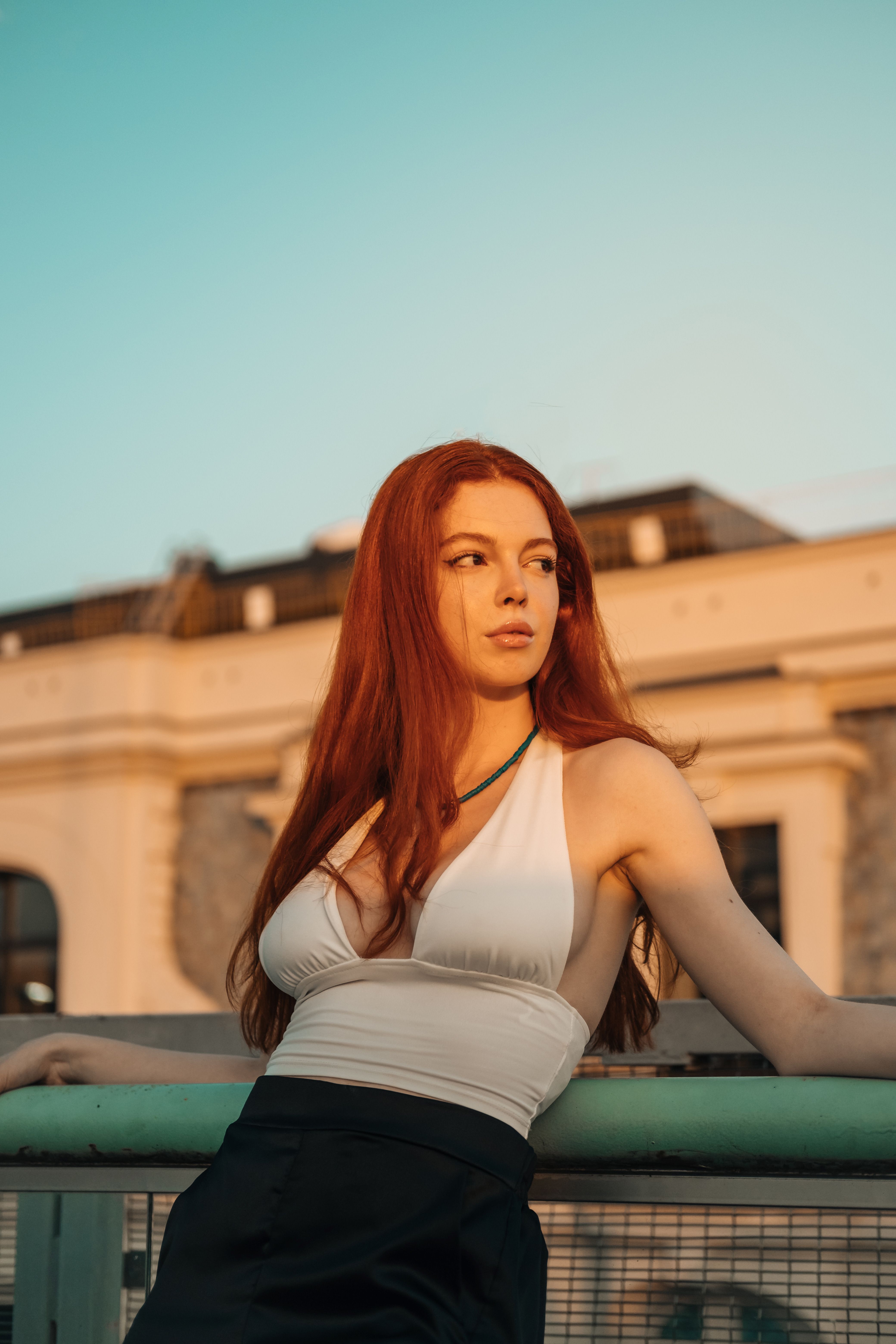 A Woman Wearing a Halter Top · Free Stock Photo