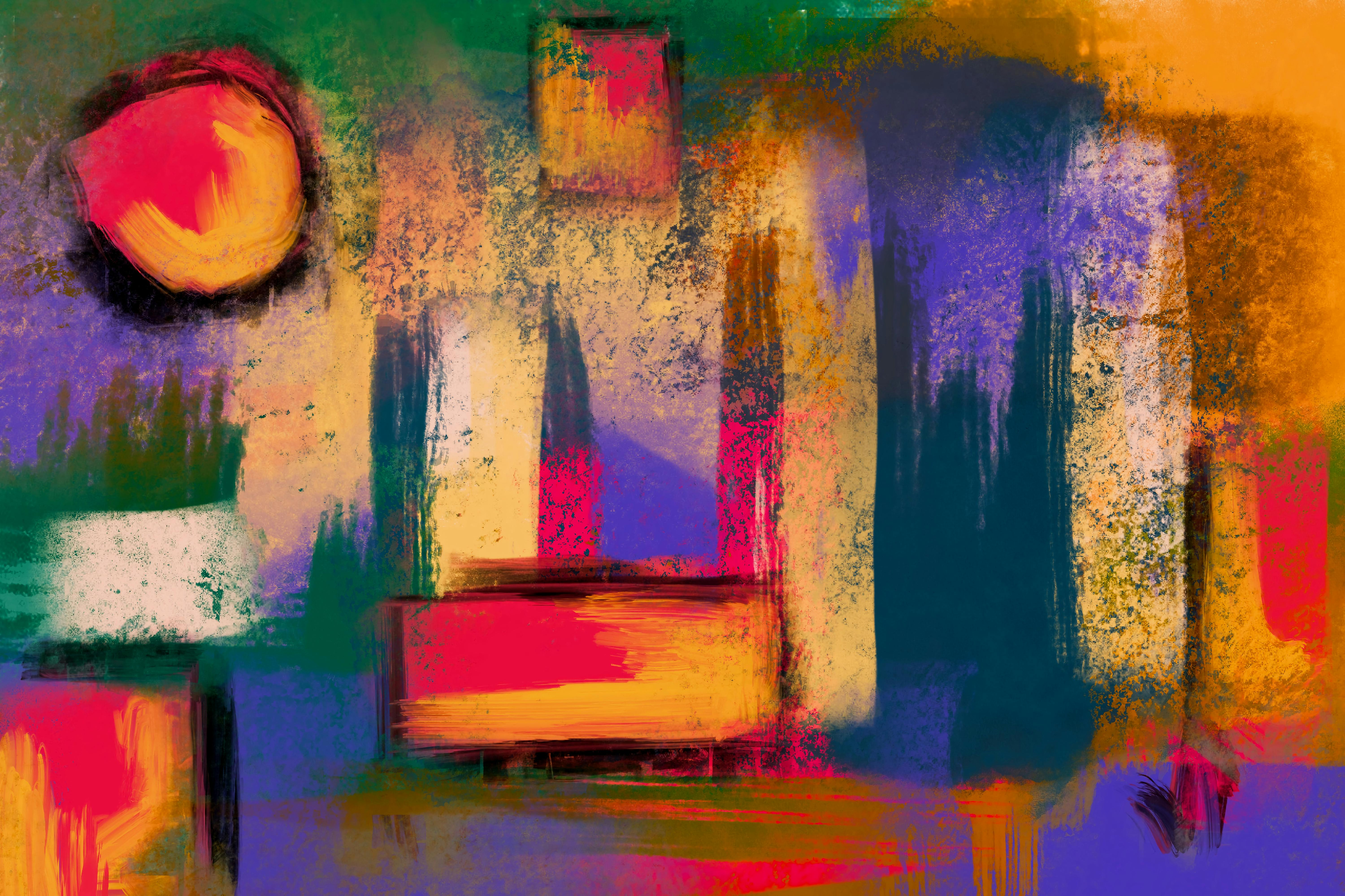 A Close-Up Shot of an Abstract Painting · Free Stock Photo