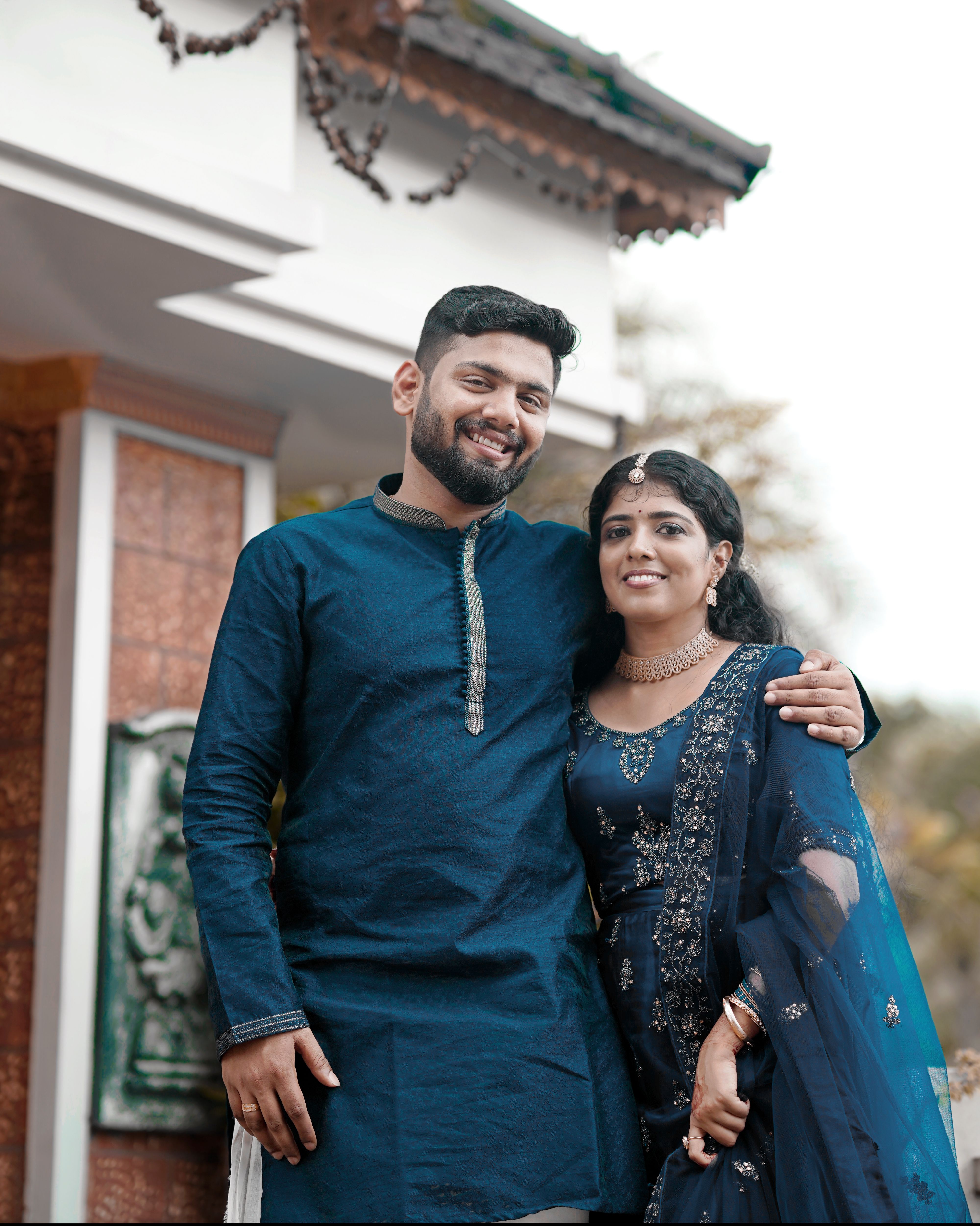 Photo of Couple Wearing Blue Clothes · Free Stock Photo