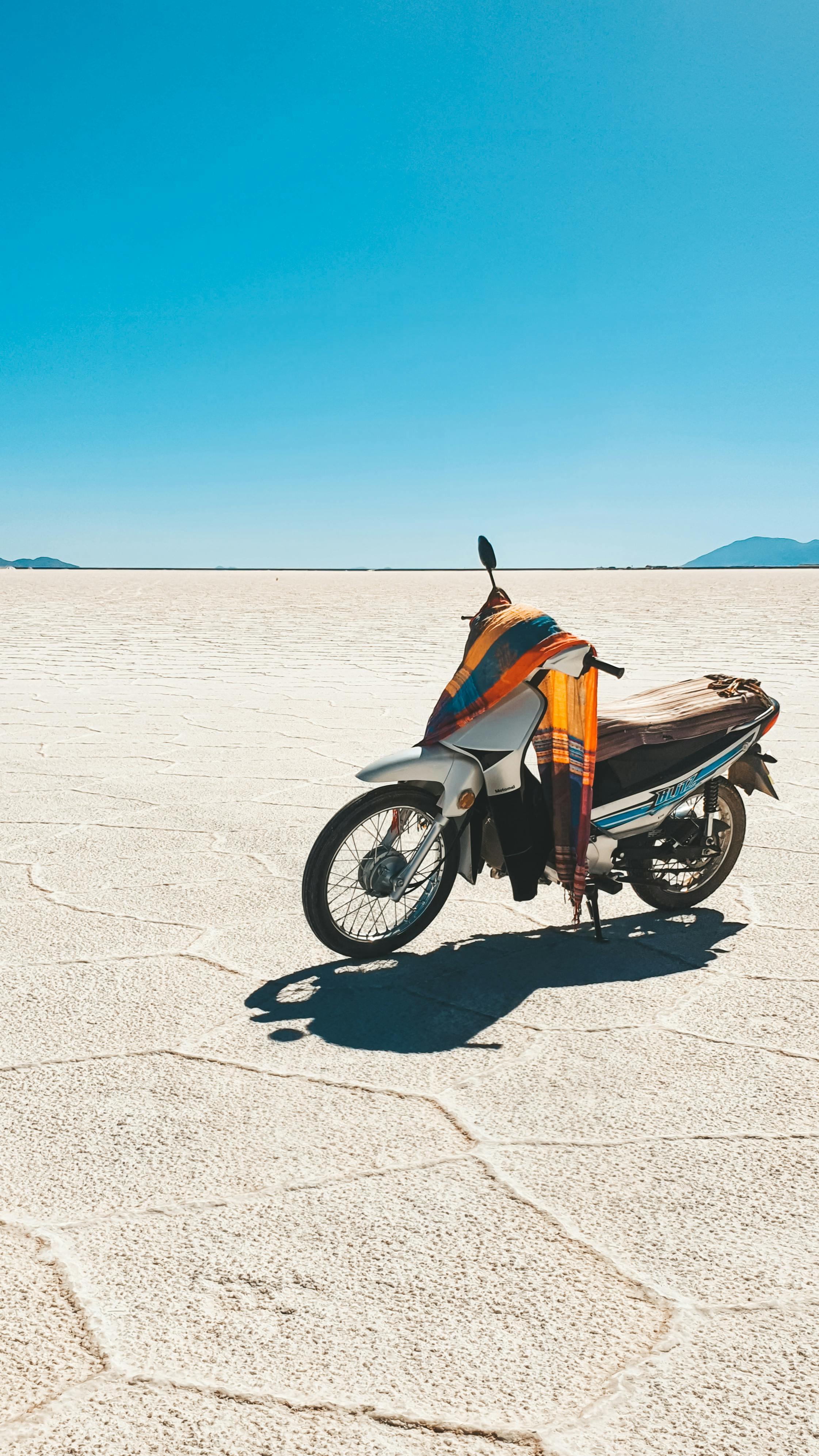 Red Motorcycle in Desert · Free Stock Photo