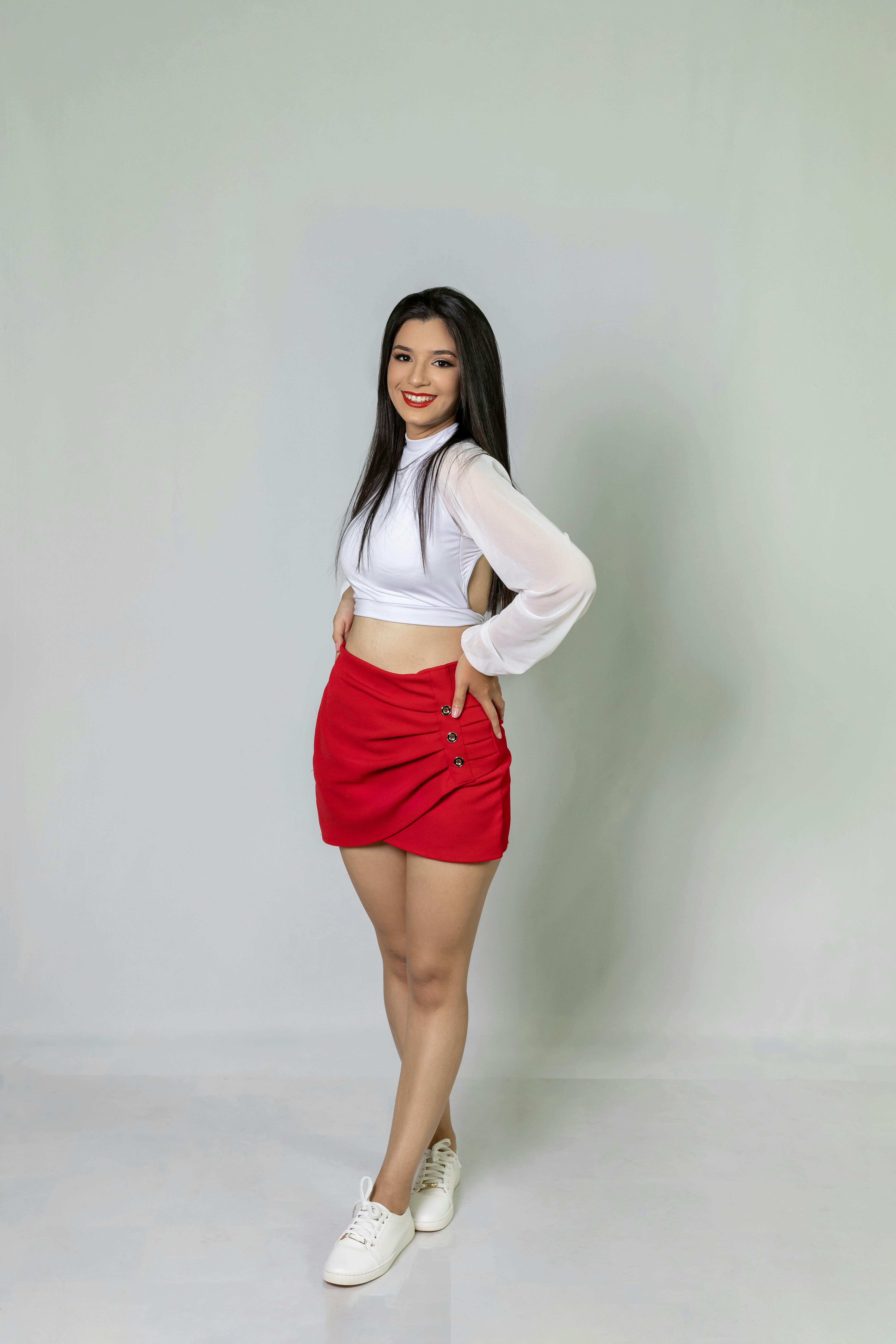 Photo of Woman Wearing Red Dress · Free Stock Photo