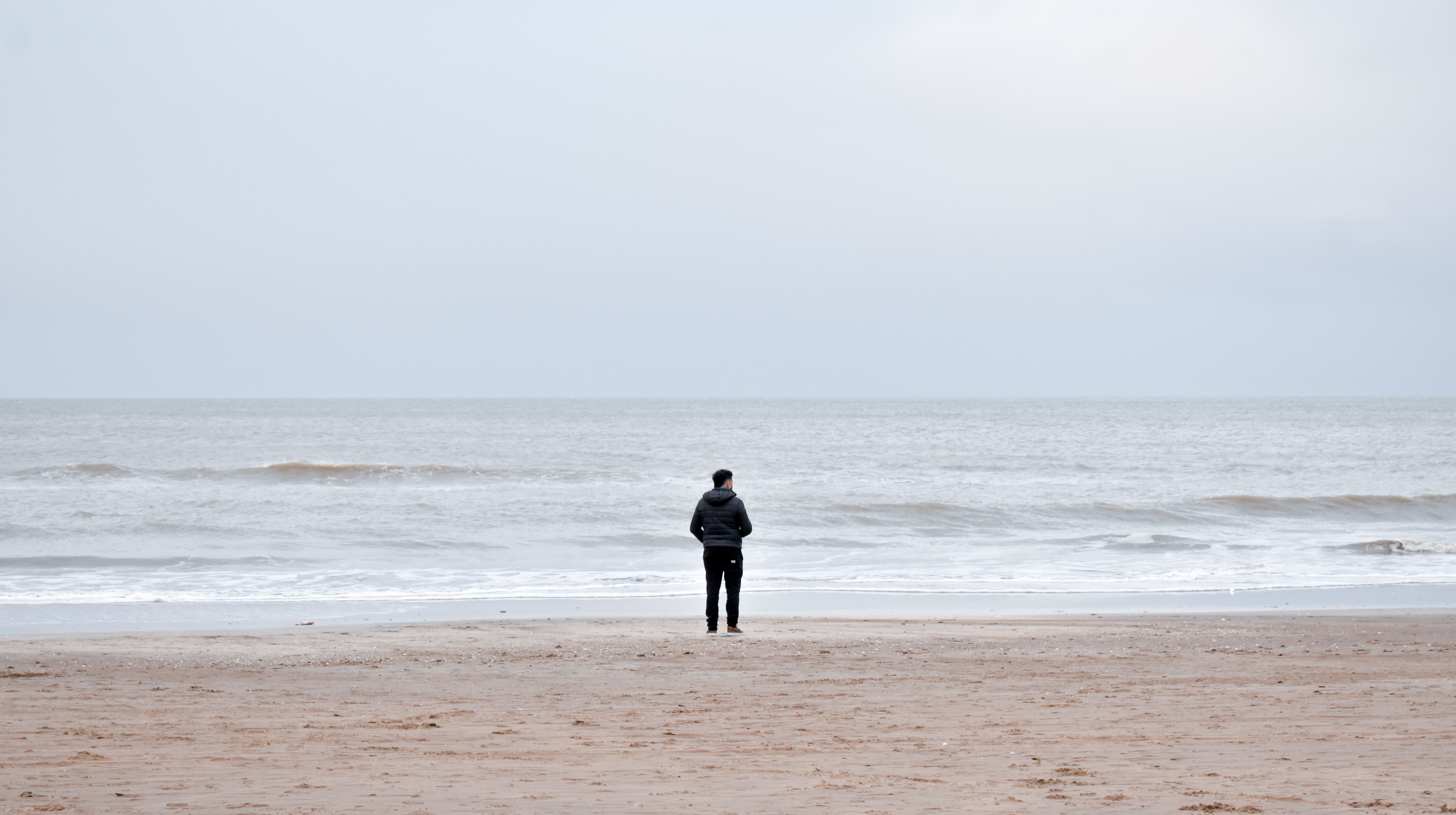 A Man Alone at the Beach · Free Stock Photo