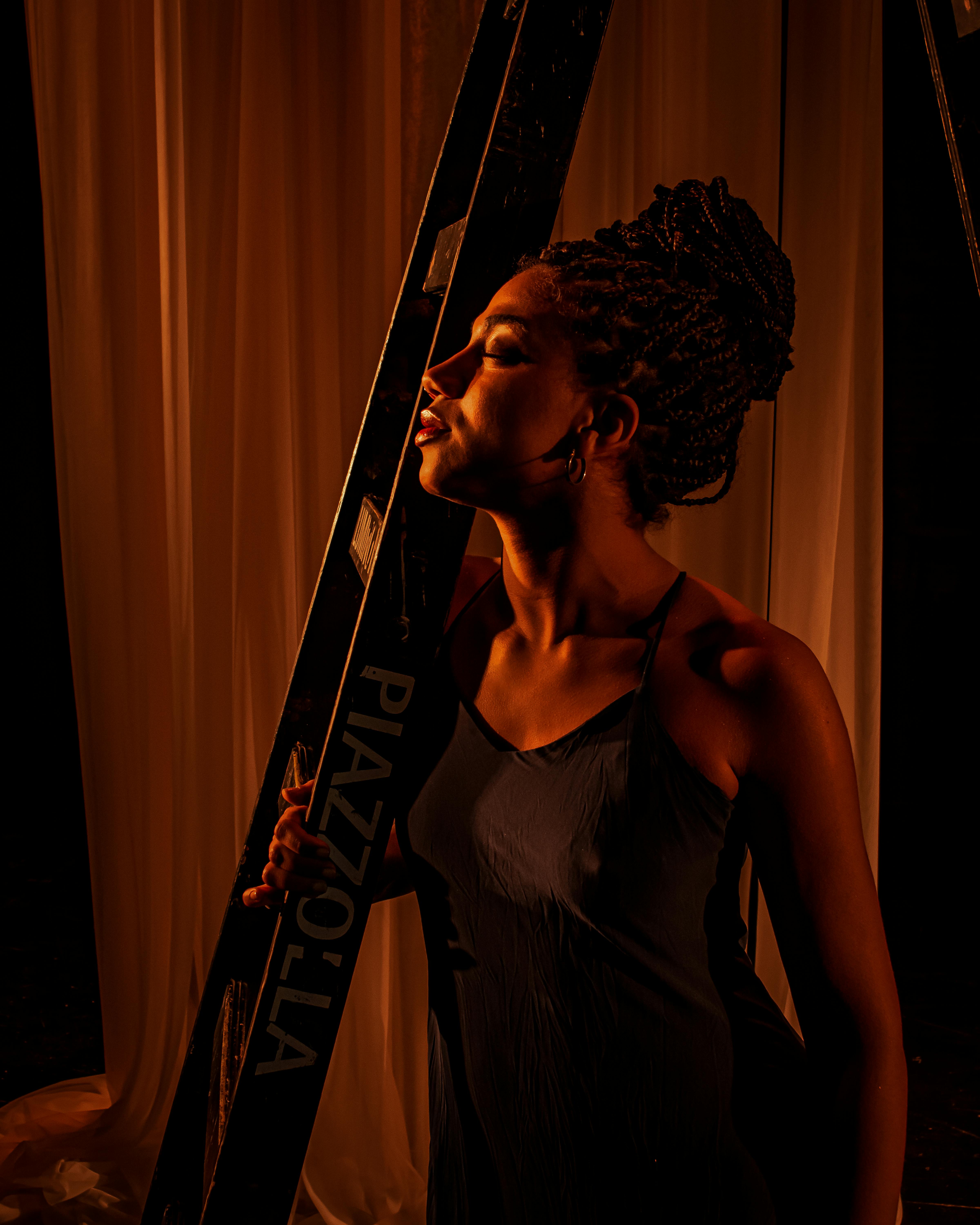 Woman Posing with Ladder · Free Stock Photo