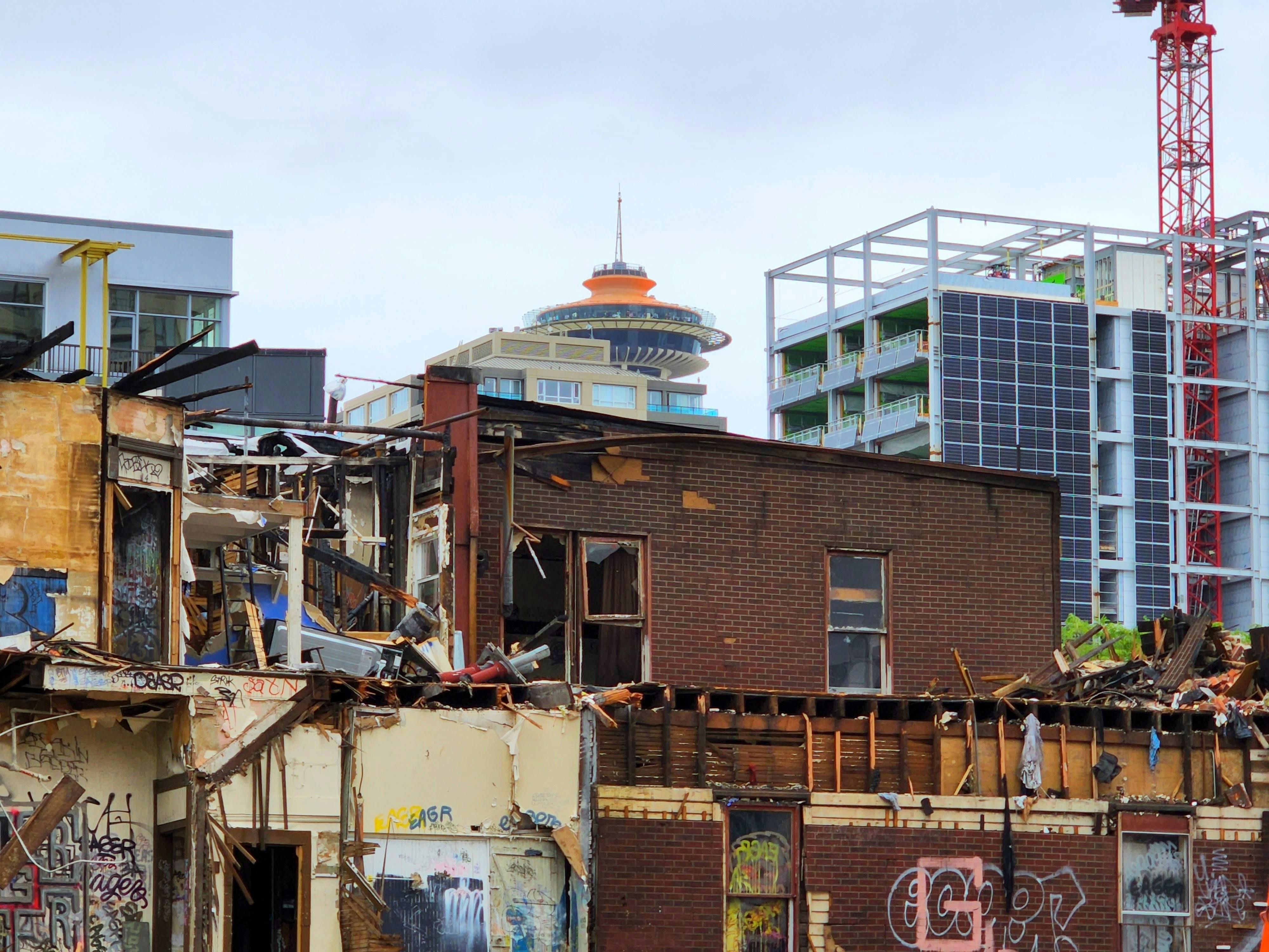 Broken Buildings on a Street · Free Stock Photo