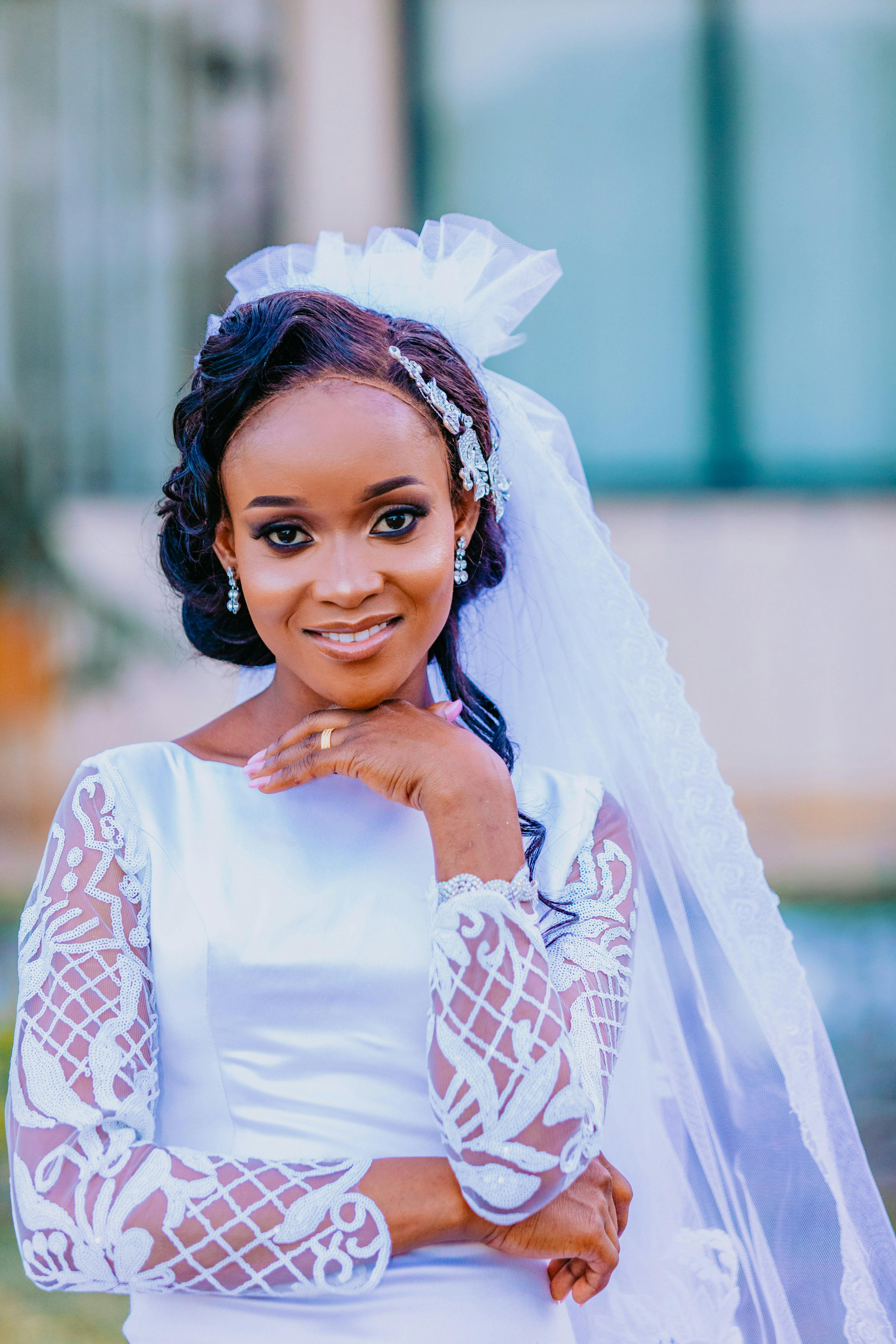 A Woman in Her Wedding Dress · Free Stock Photo