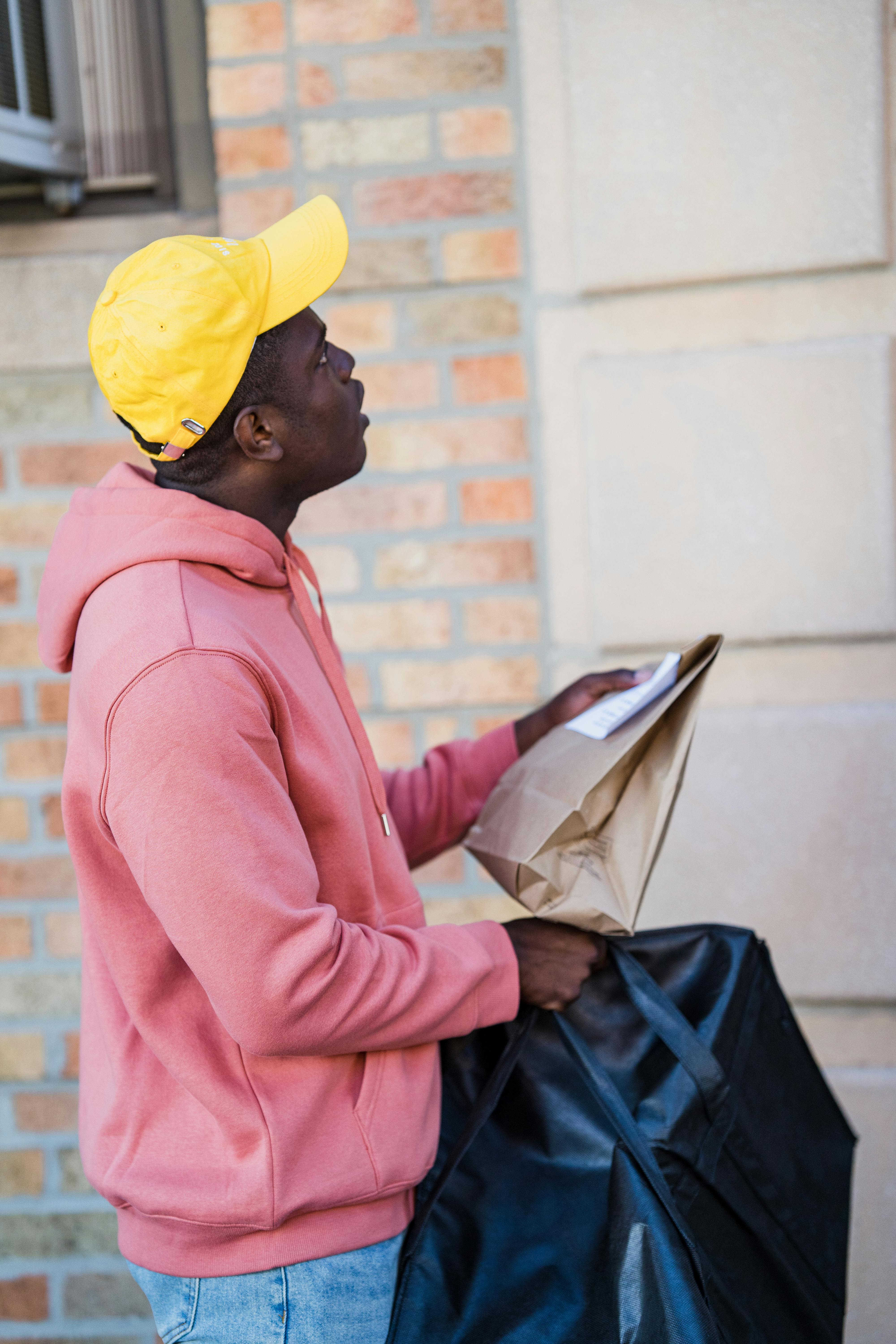 Man Walking with Bag · Free Stock Photo