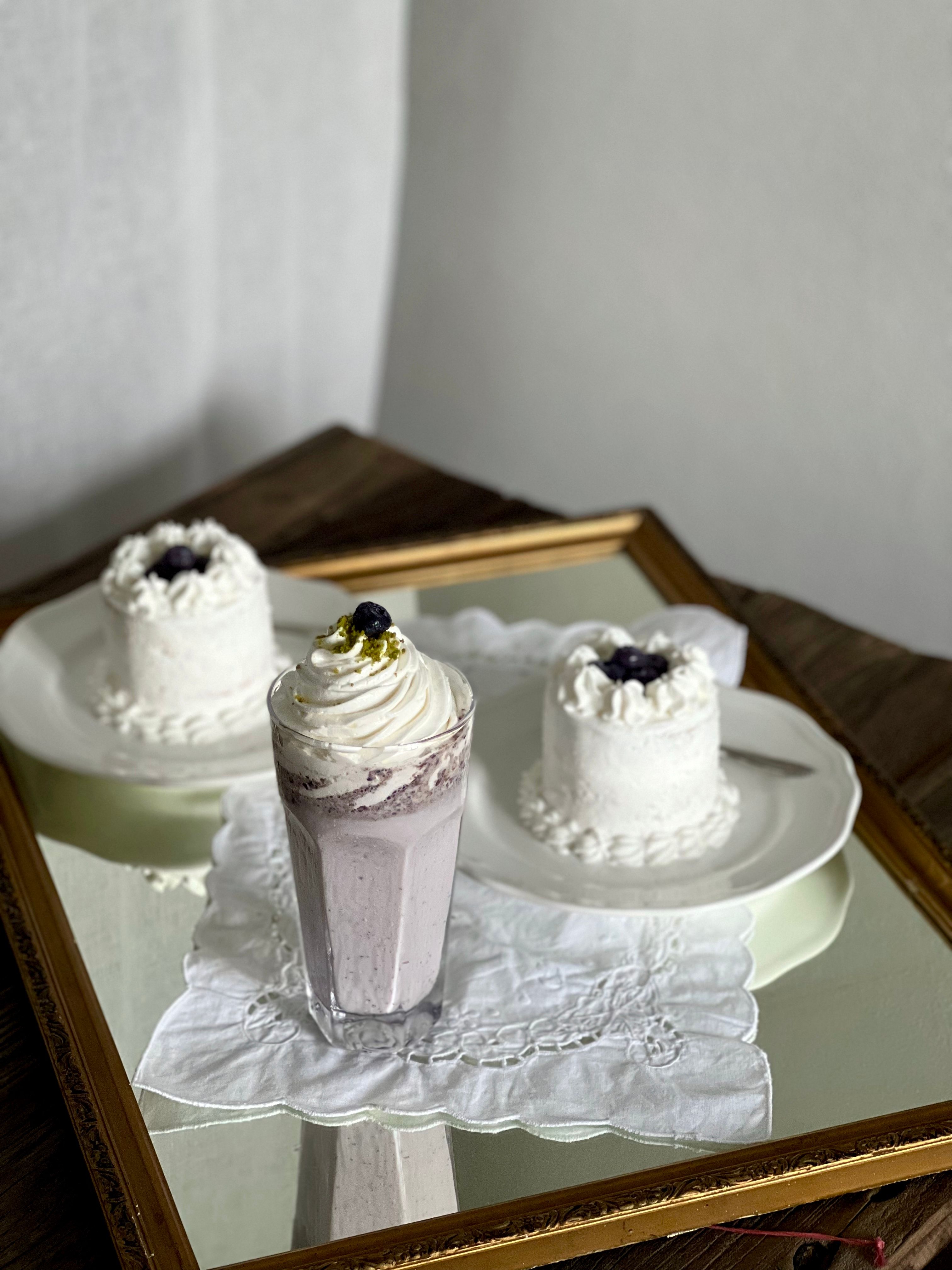 Sweet Shake and Cakes with Whipped Cream · Free Stock Photo