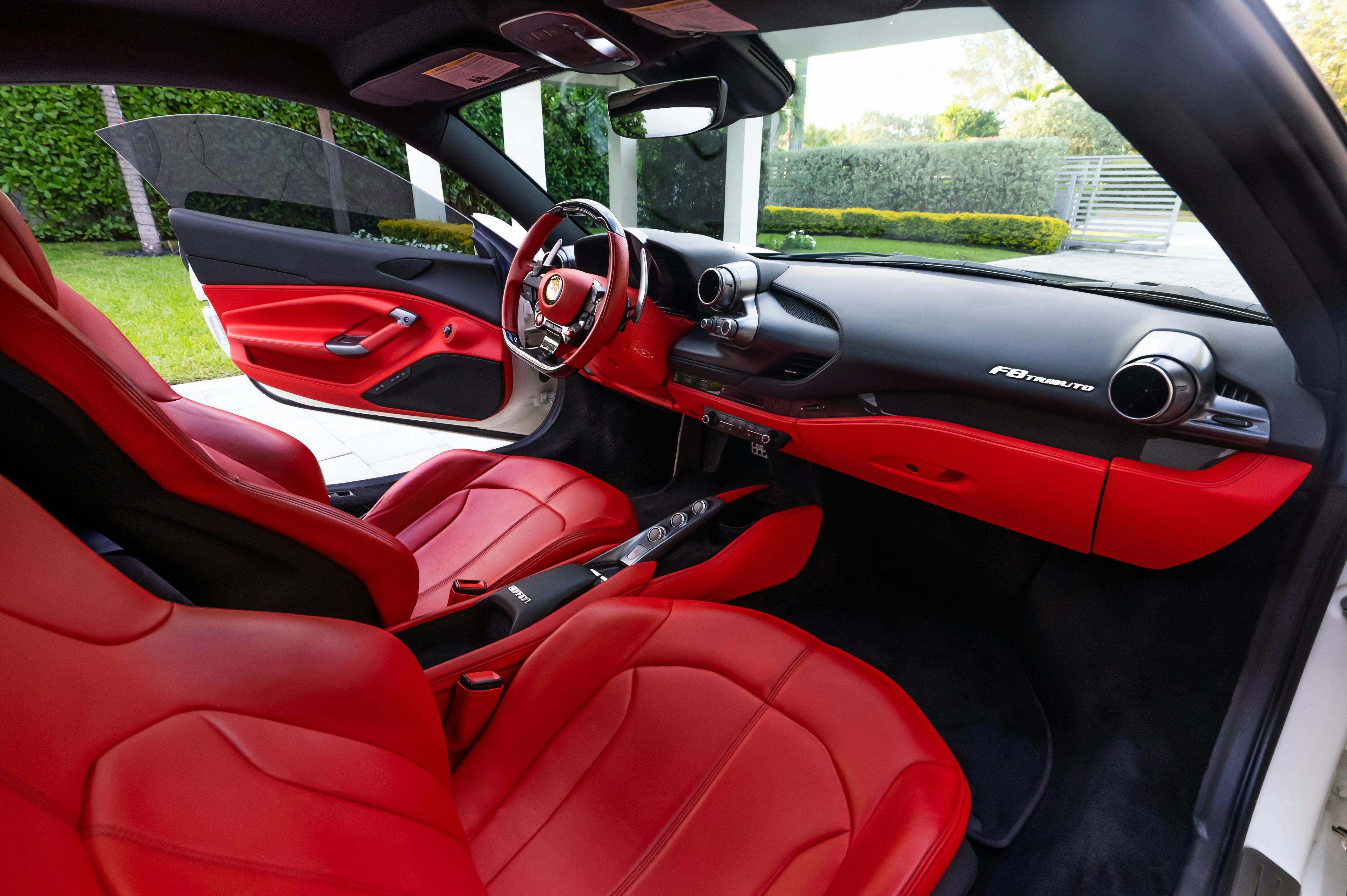 Red Seats in Ferrari F8 · Free Stock Photo