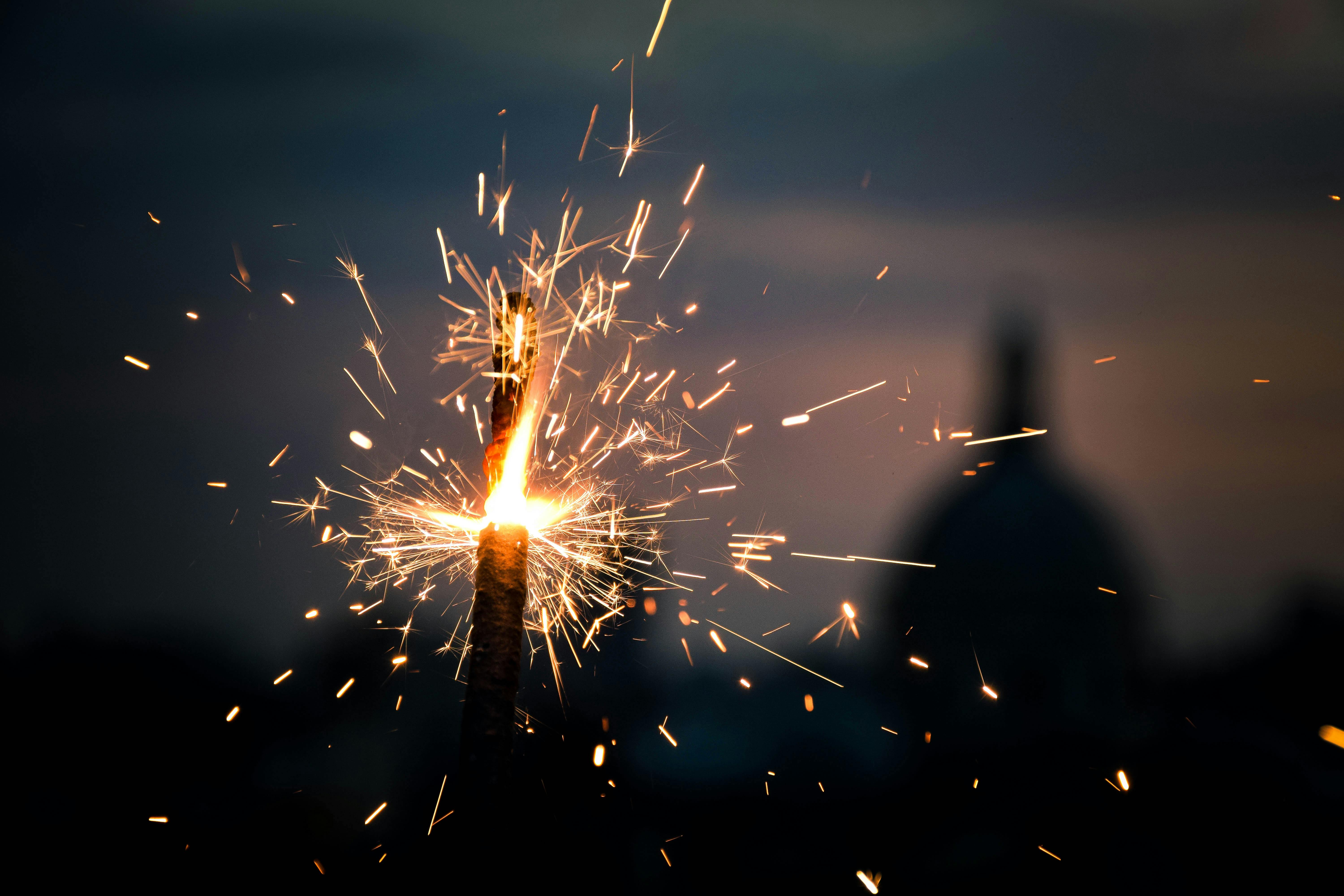 Sparkler in Close Up Photography · Free Stock Photo