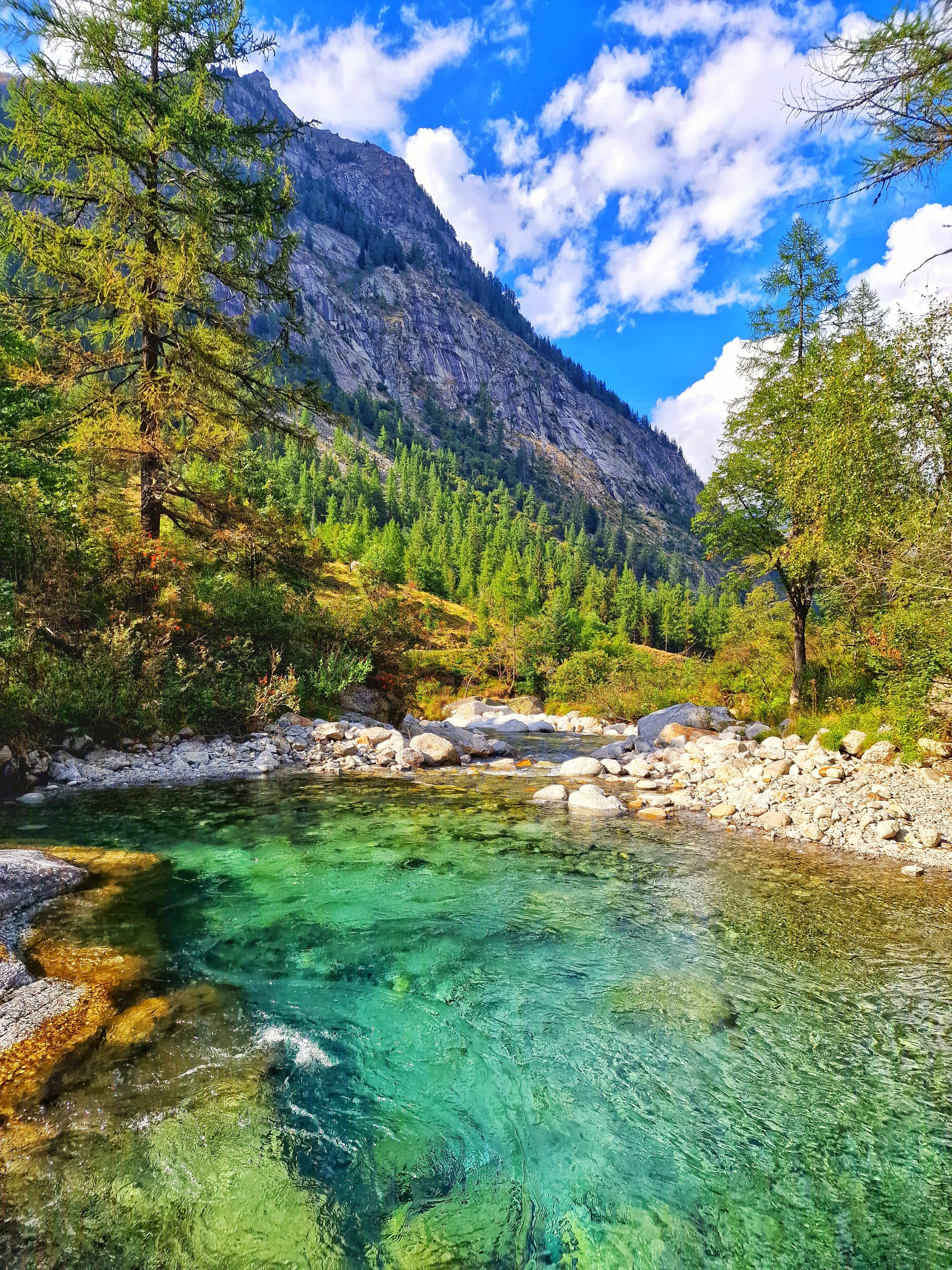 River Near Mountain · Free Stock Photo