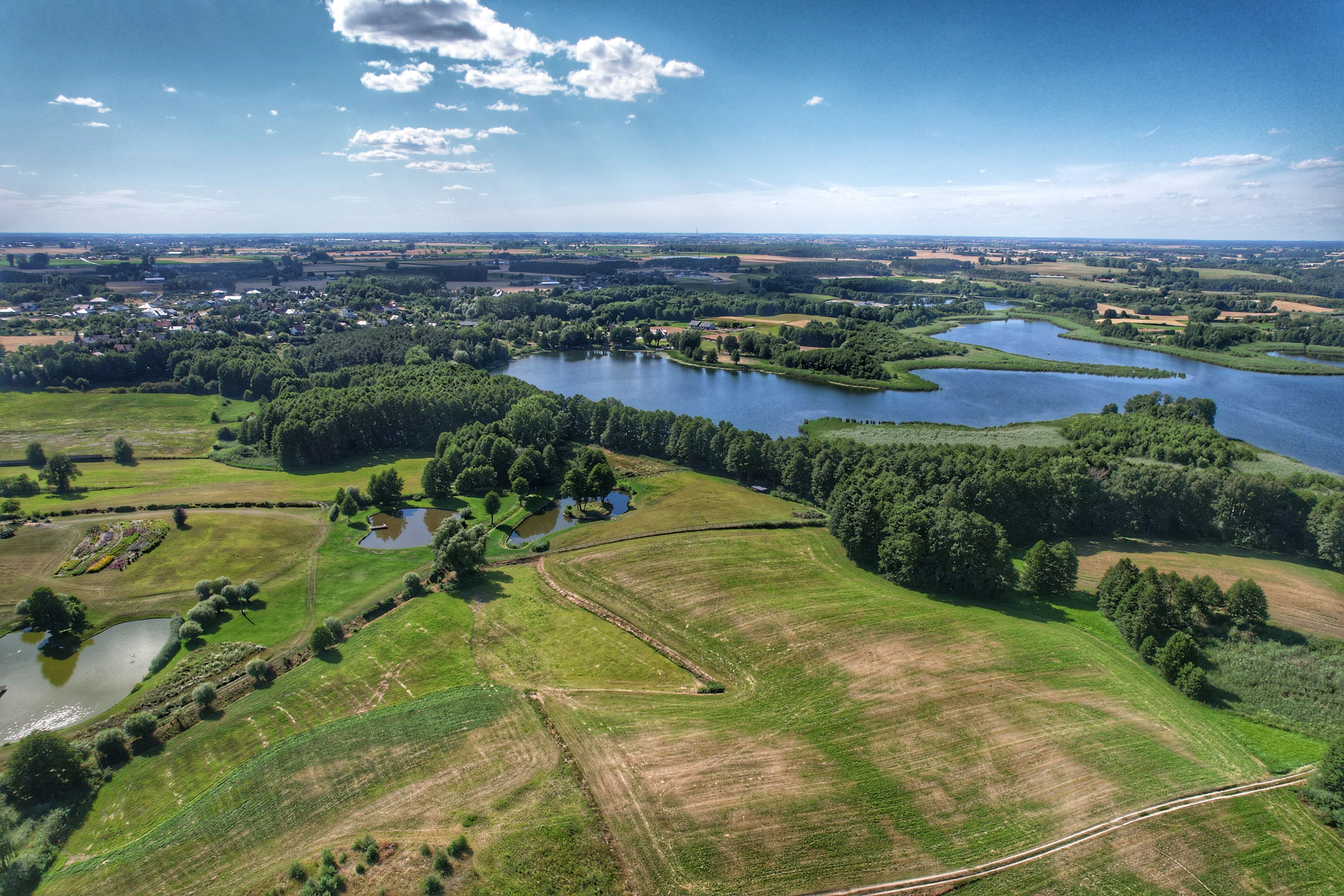Aerial Footage of Fields and Ponds · Free Stock Photo