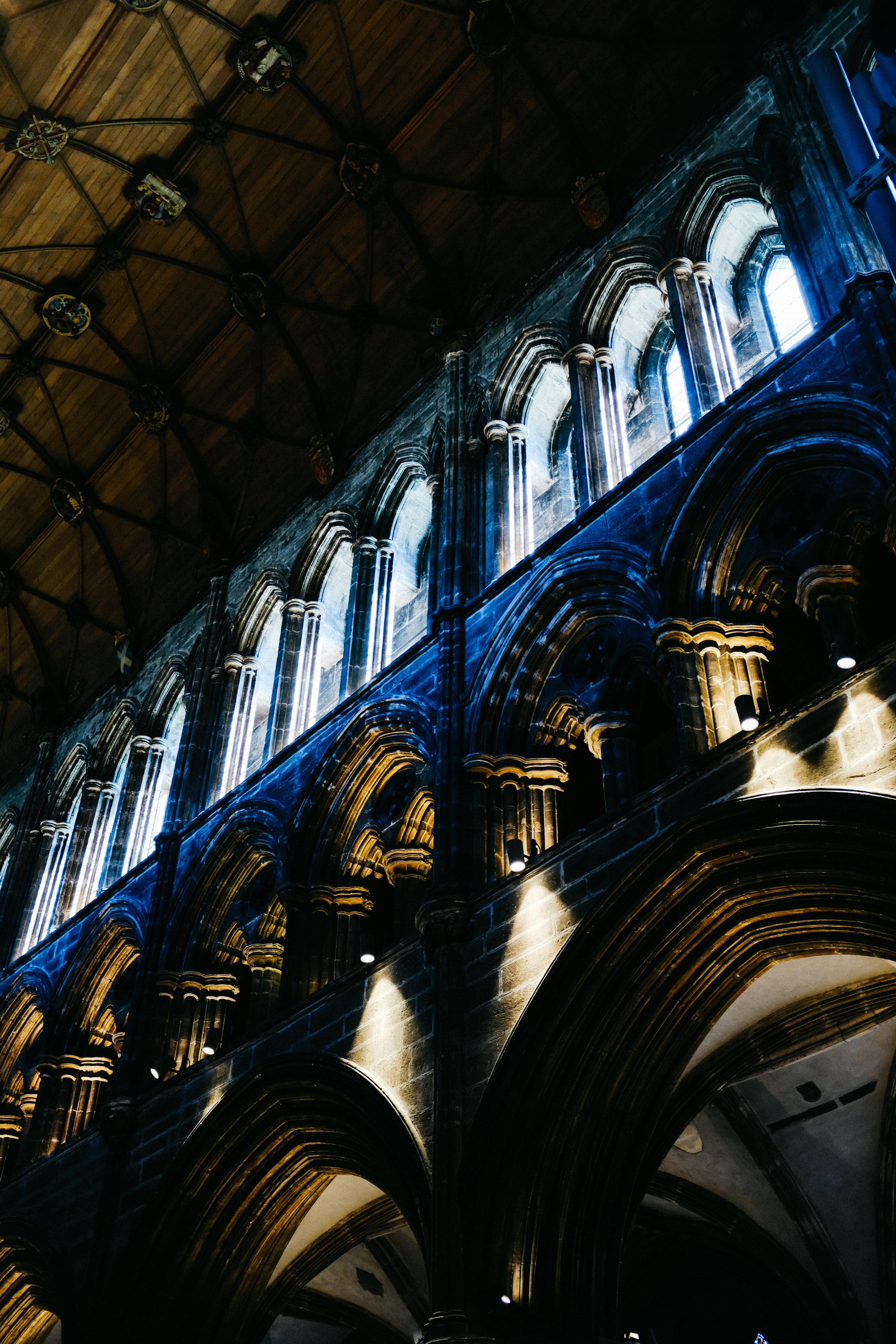 Windows and Arches in Cathedral · Free Stock Photo
