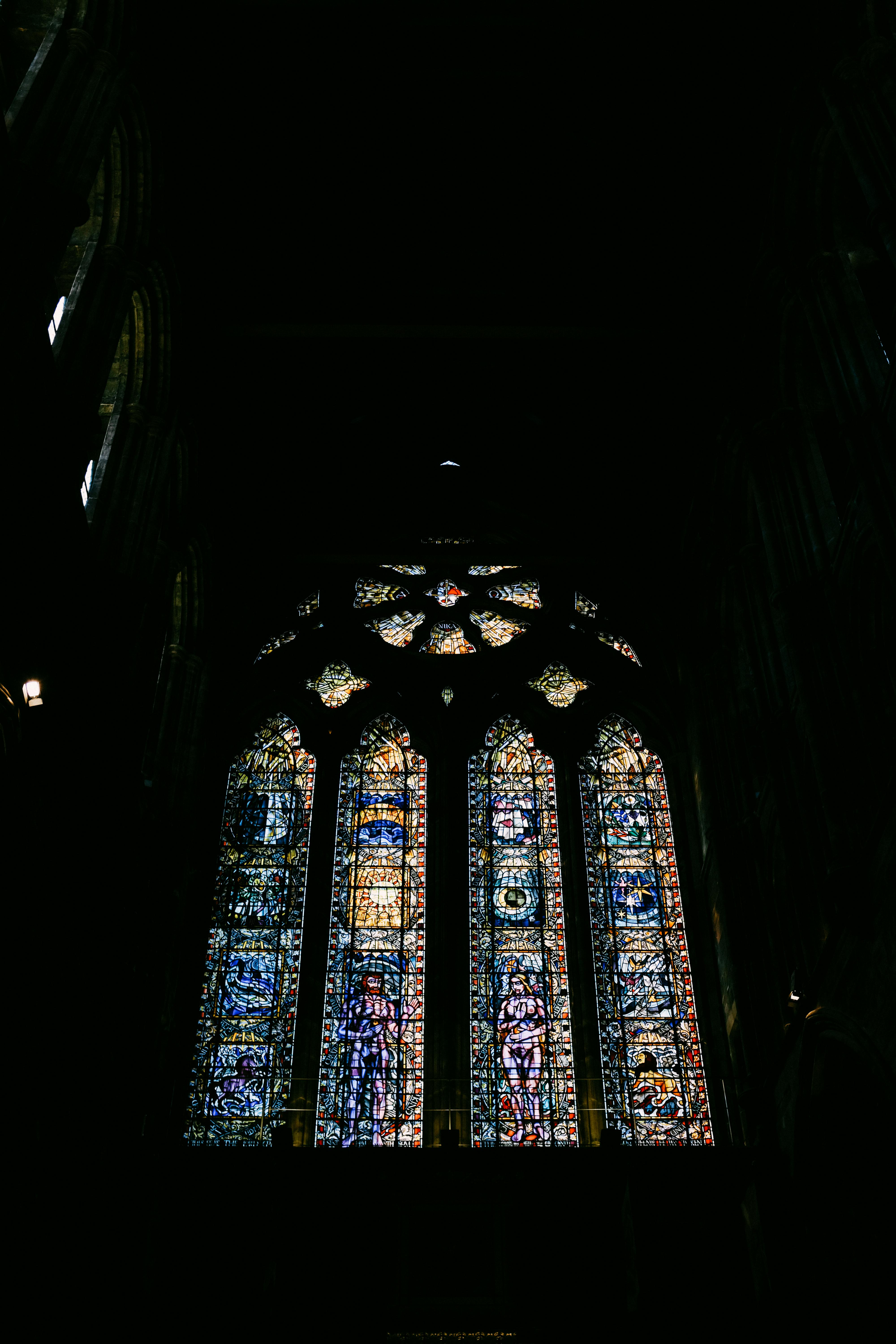 Light Falling inside through a Stained Glass Window · Free Stock Photo