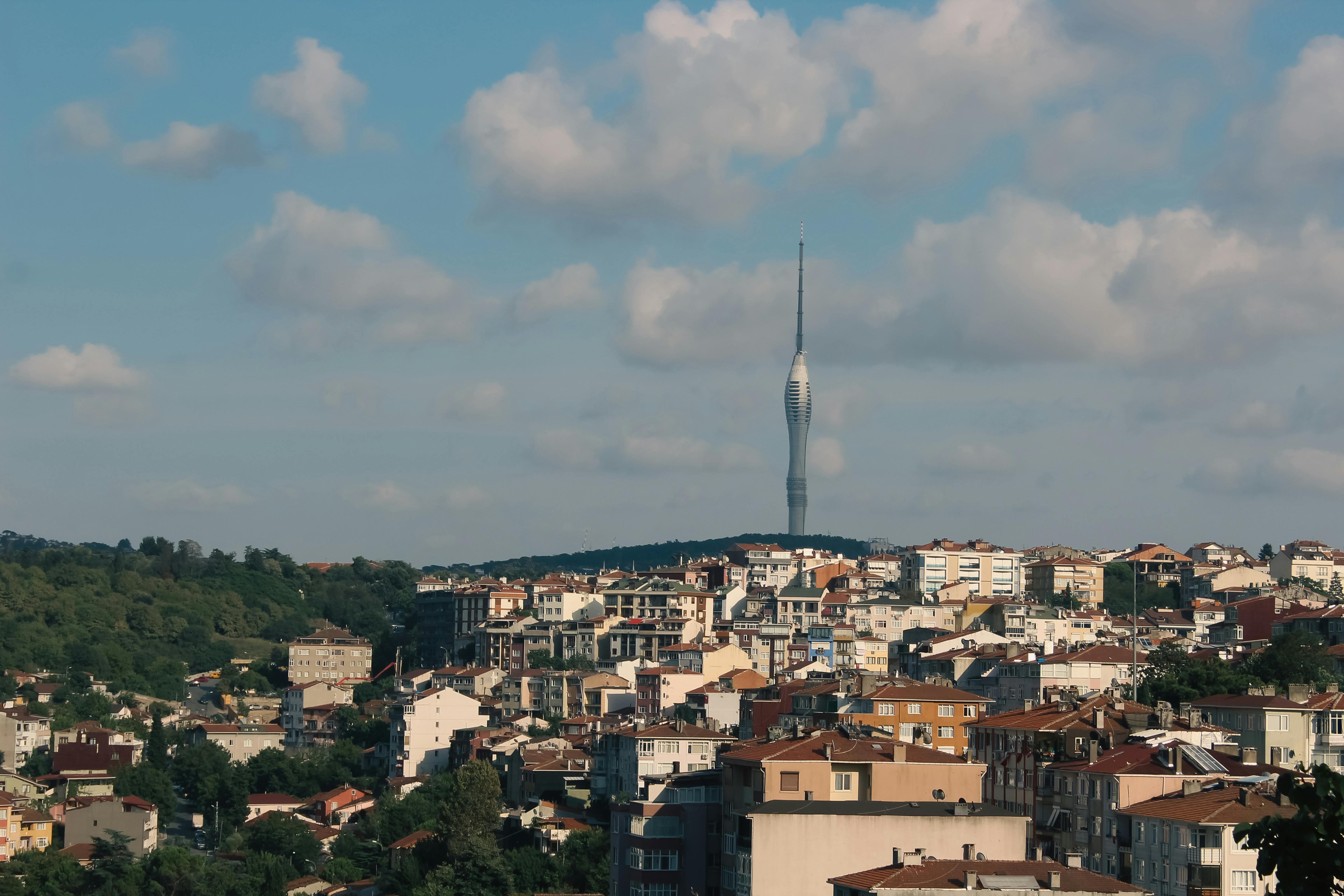 Istanbul Cityscape with the View of Camlica Tower, Turkey · Free Stock ...