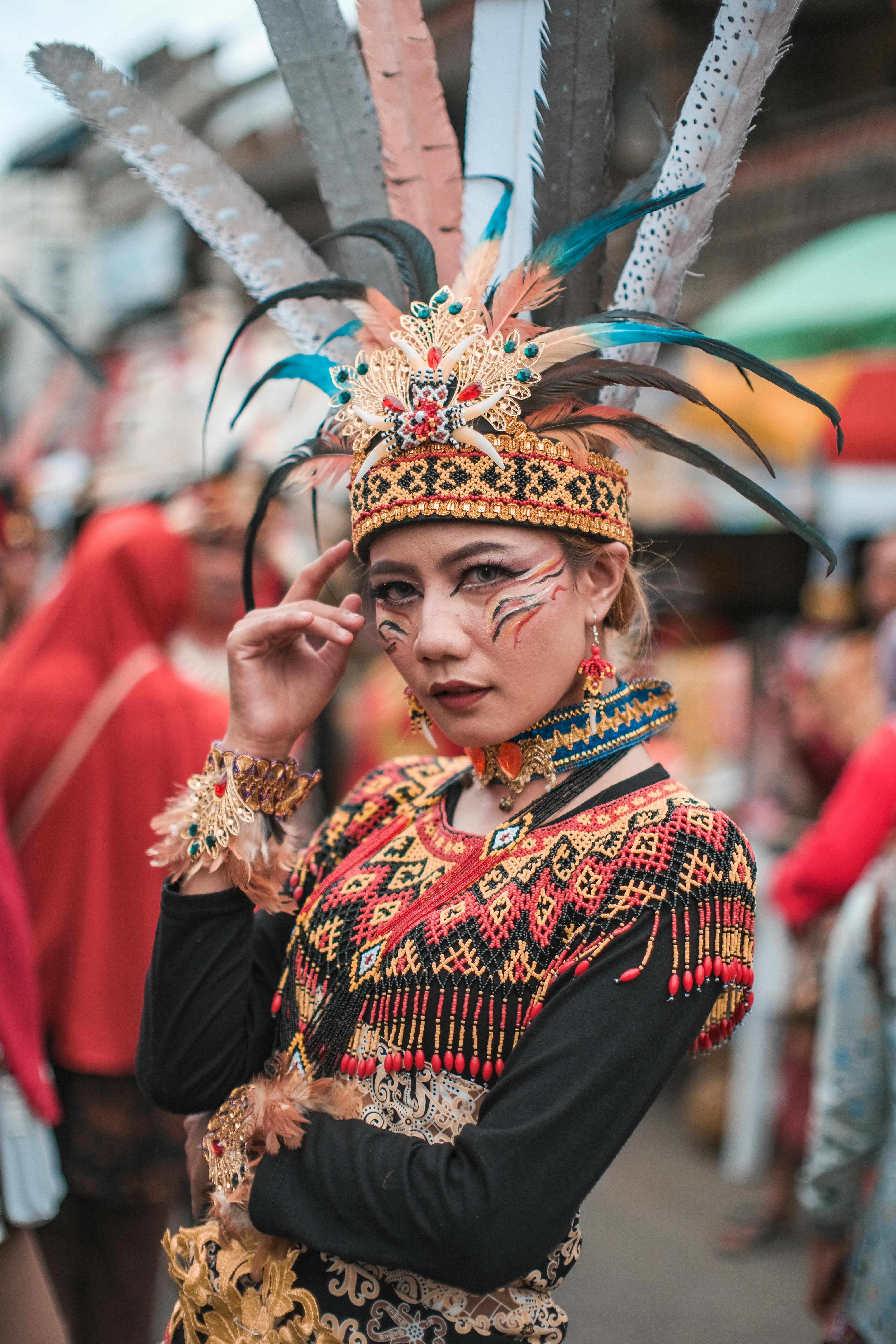 Portrait of Woman in Traditional Costume on Festival · Free Stock Photo