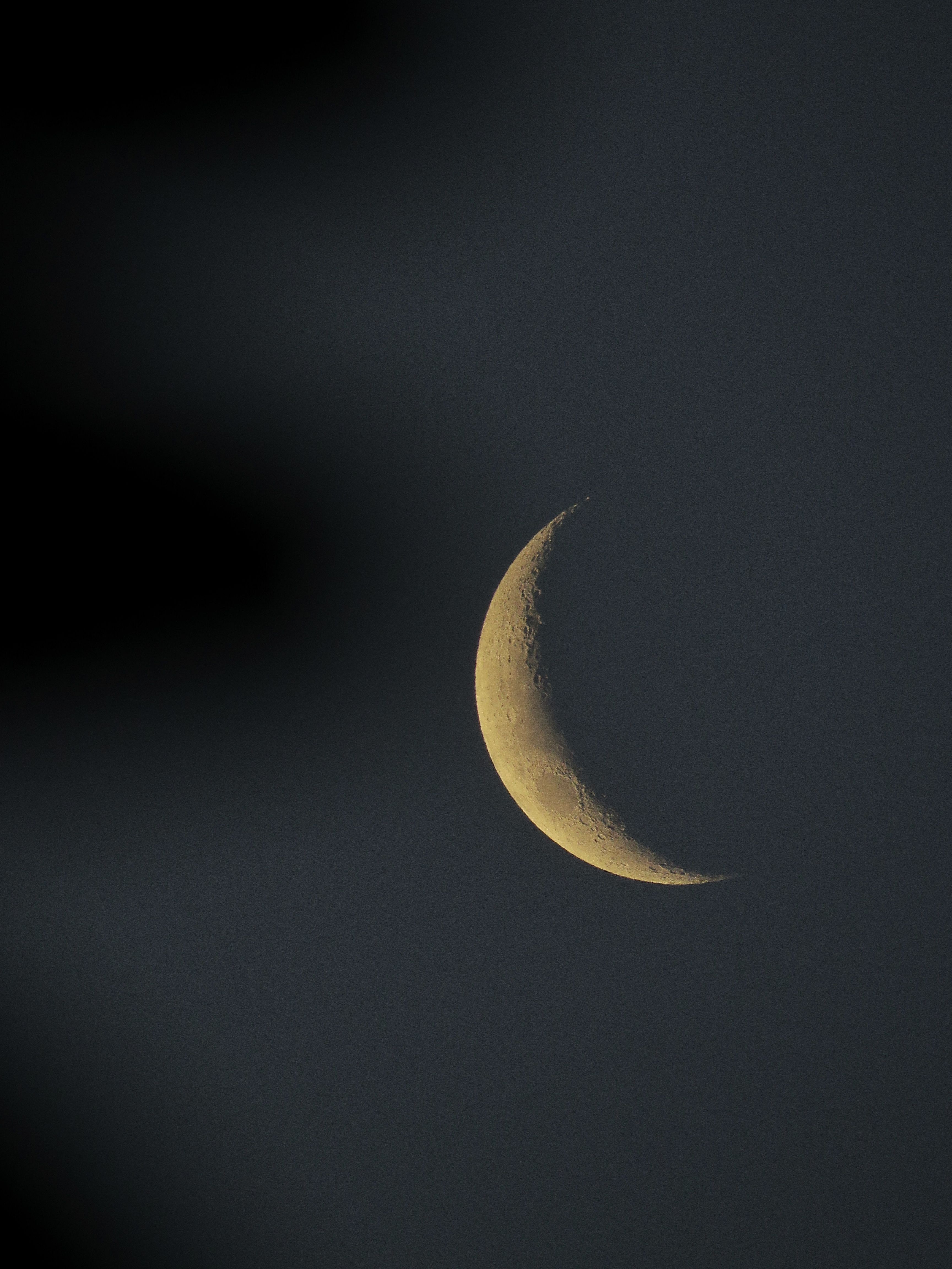 Close-Up Shot of the Half Moon · Free Stock Photo