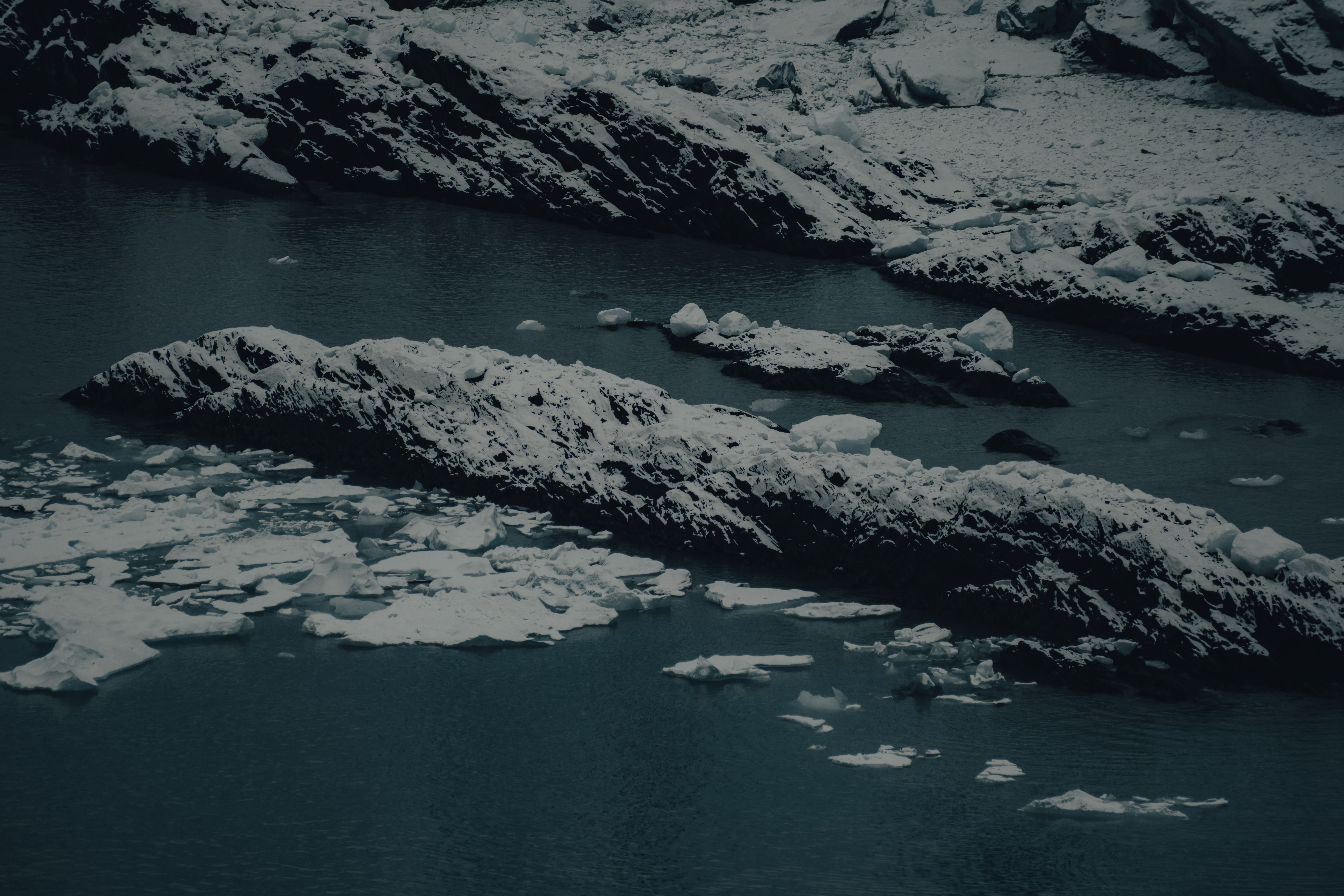 White Ice Formation Under White Clouds · Free Stock Photo