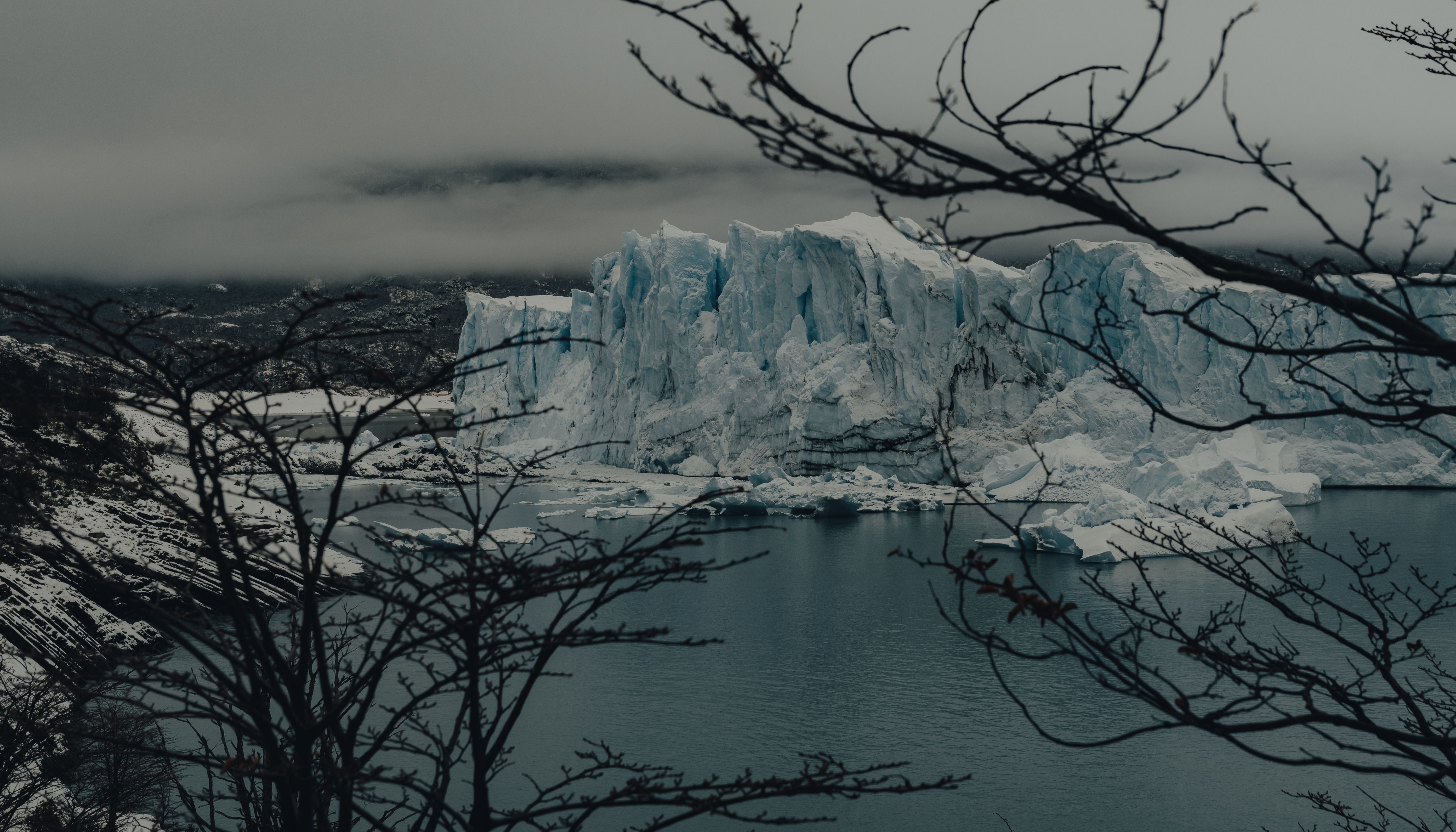 White Ice Formation Under White Clouds · Free Stock Photo