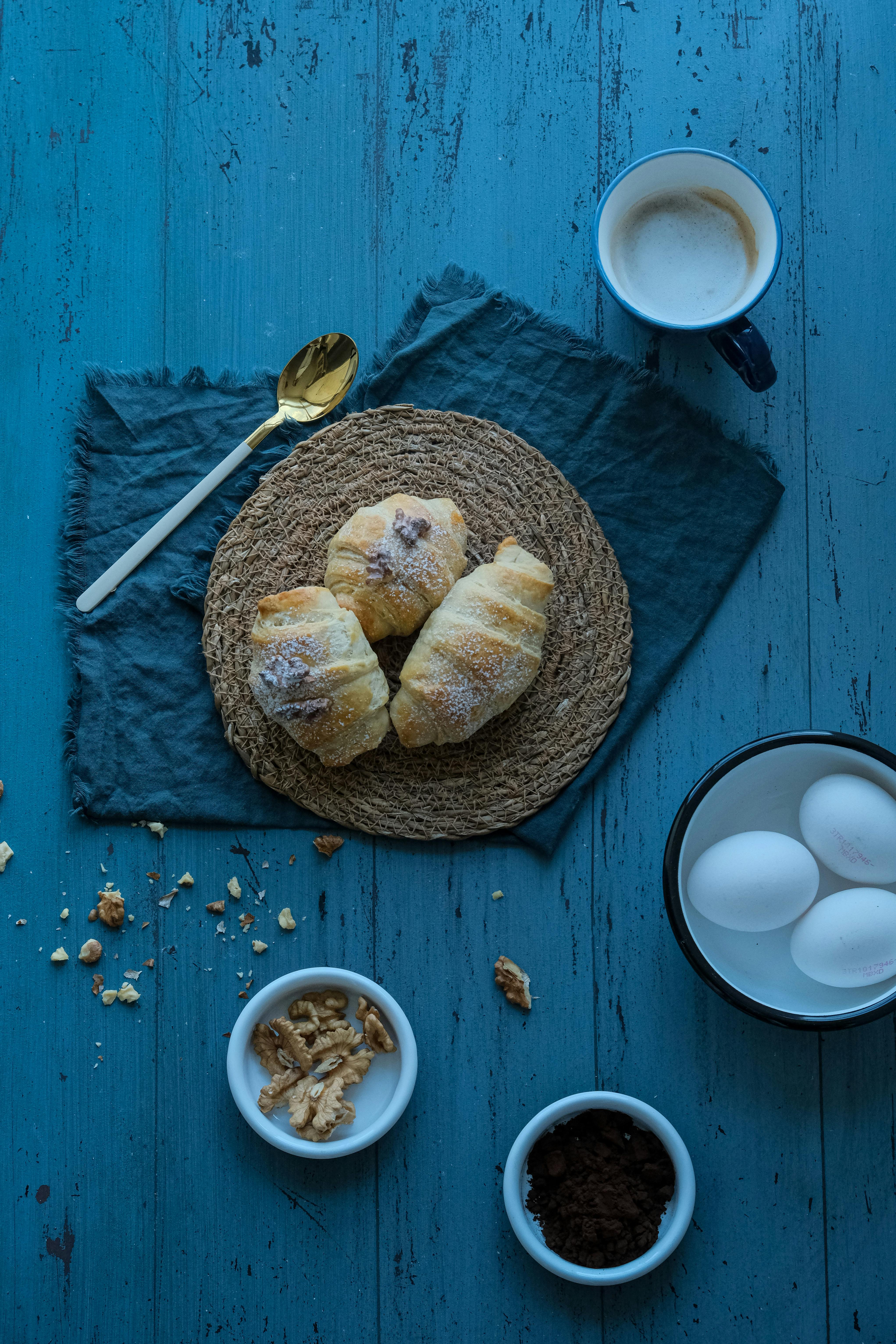Croissants on Round Plate · Free Stock Photo