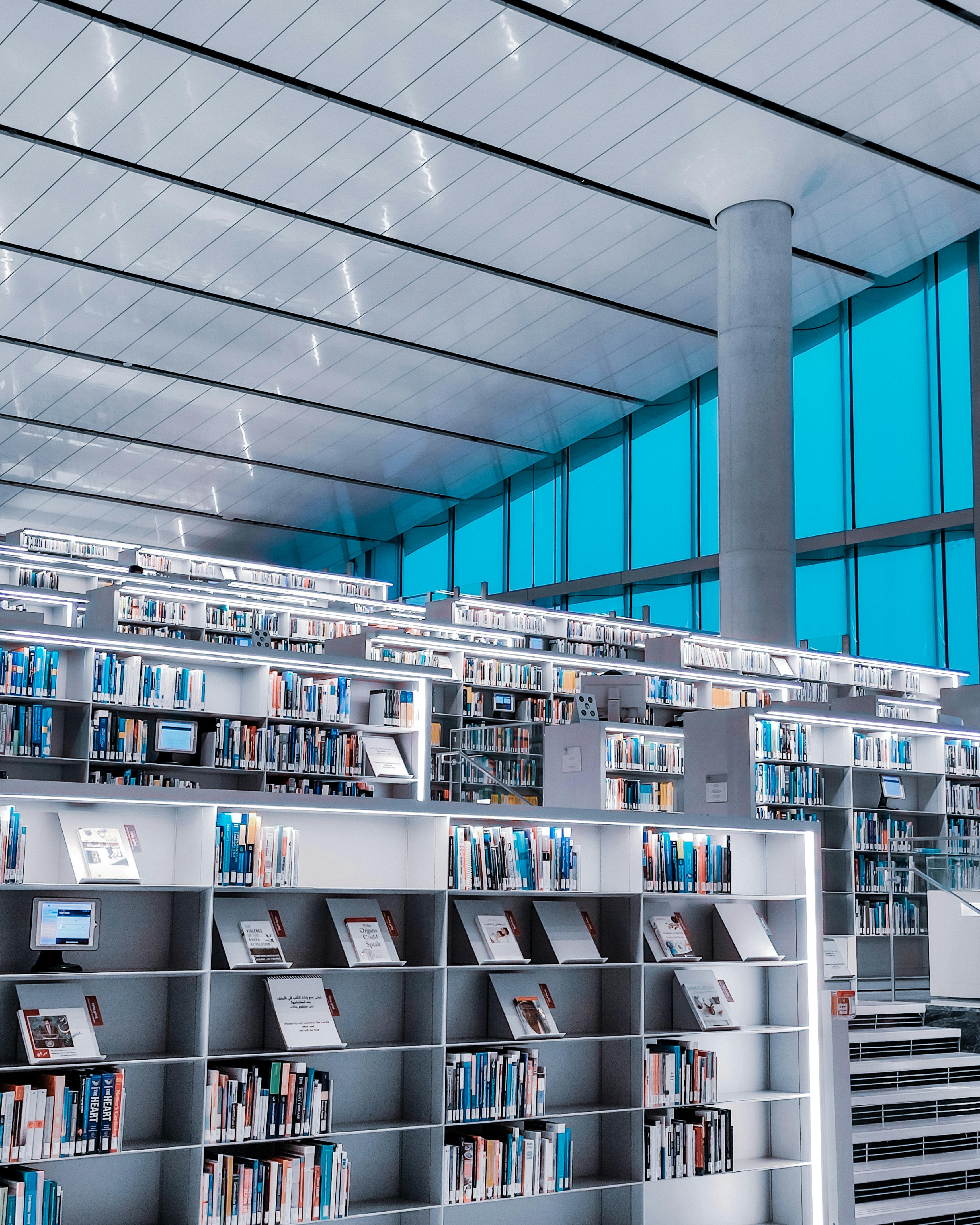Modern Library Interior · Free Stock Photo