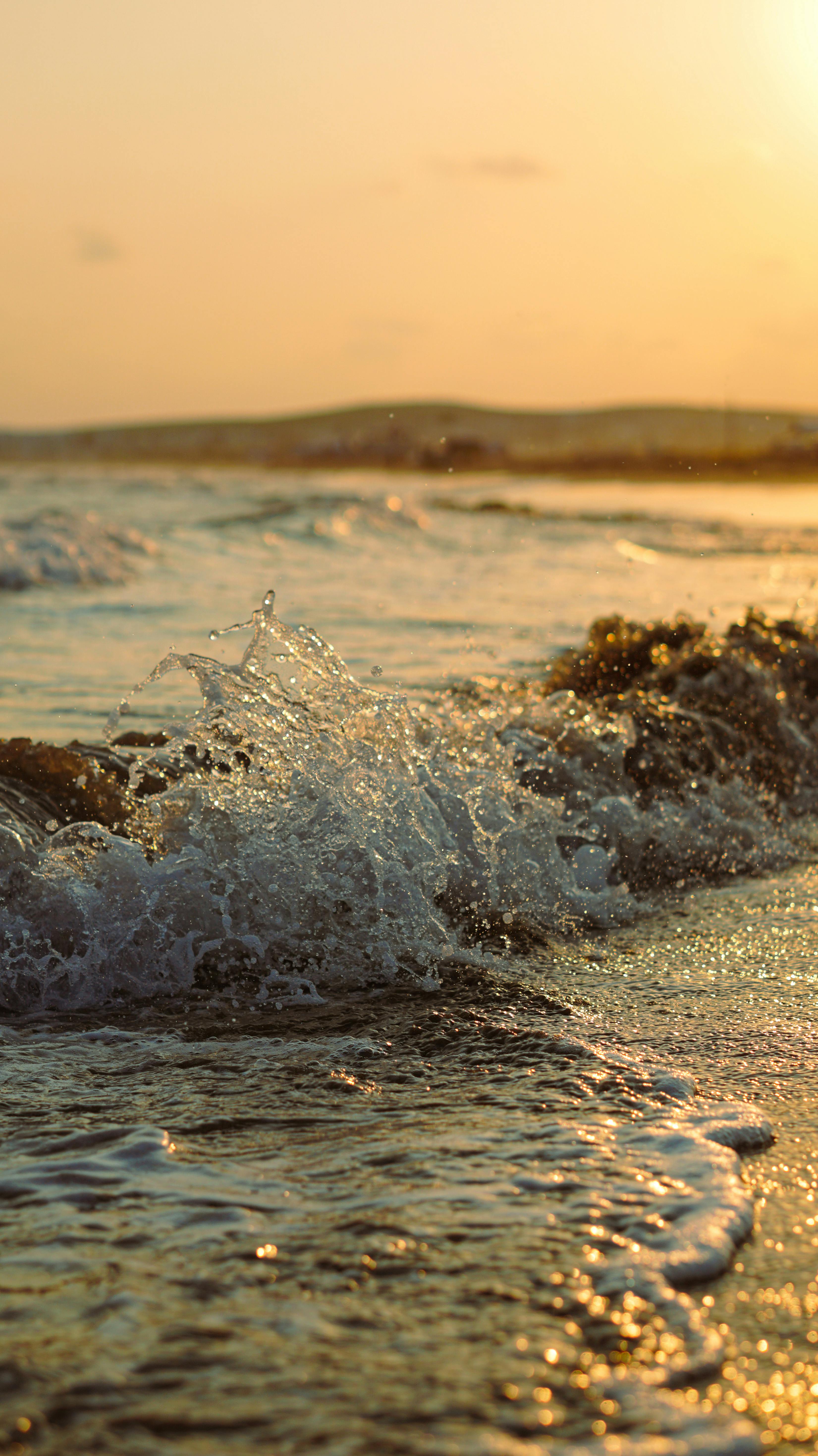 Water Splashing on Shore · Free Stock Photo