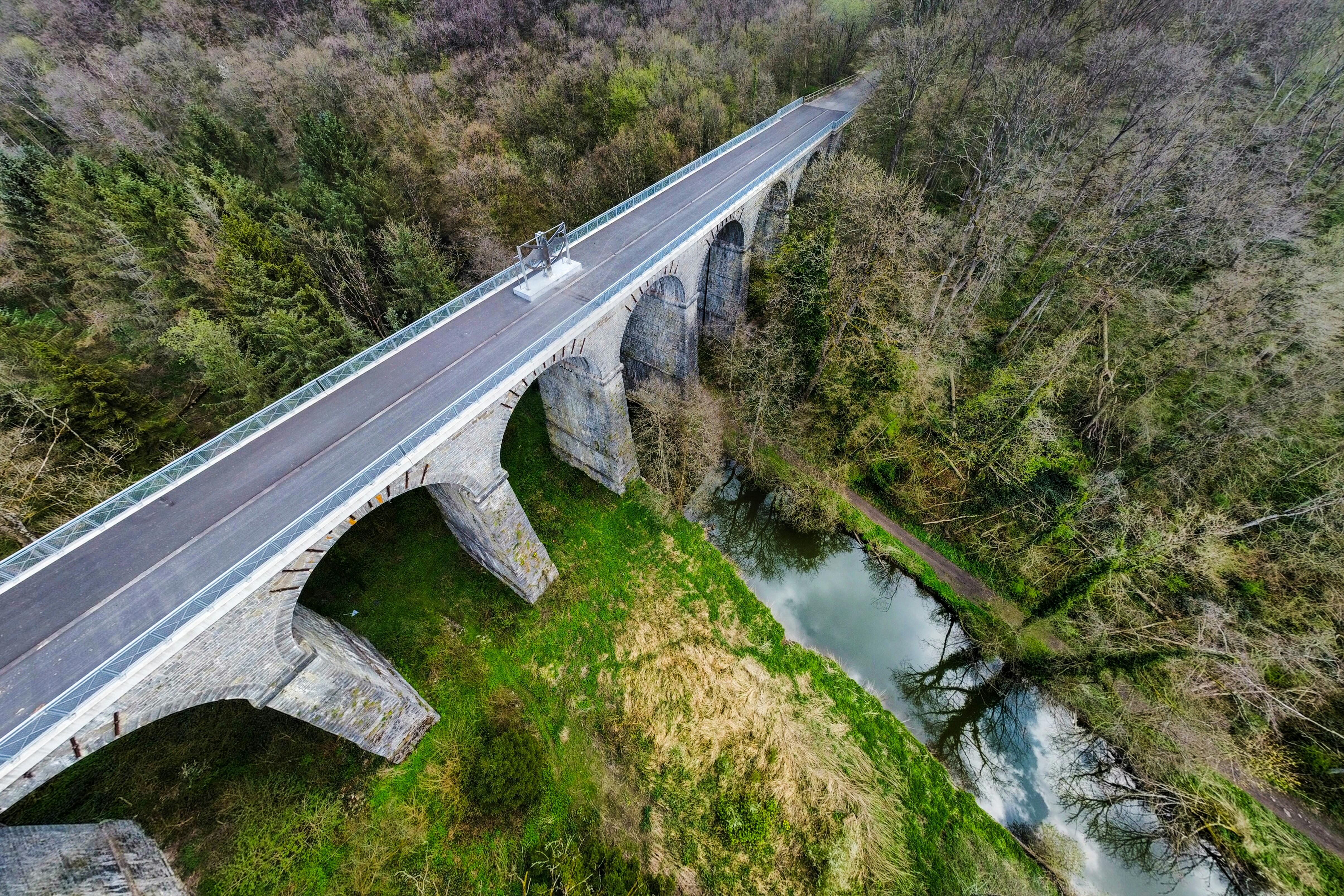 Aerial View of Concrete Bridge · Free Stock Photo