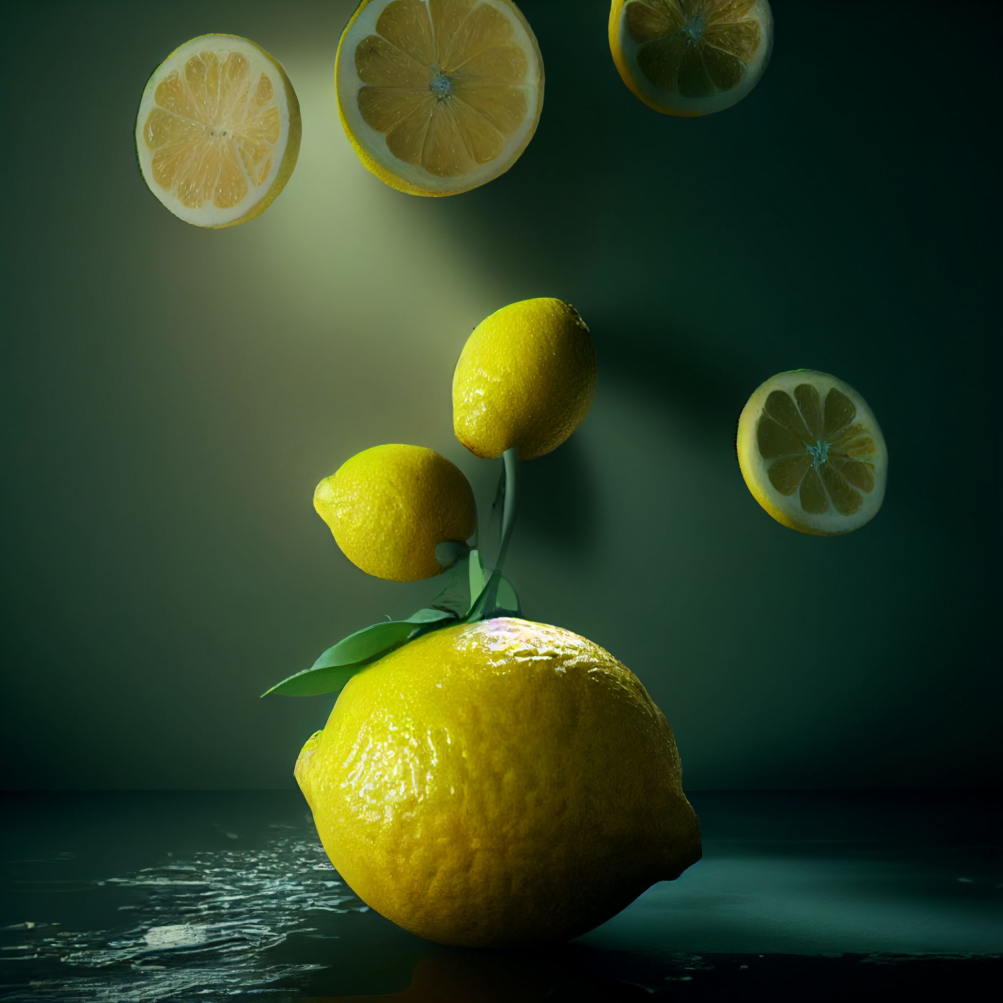 Lemon Slice on White surface · Free Stock Photo