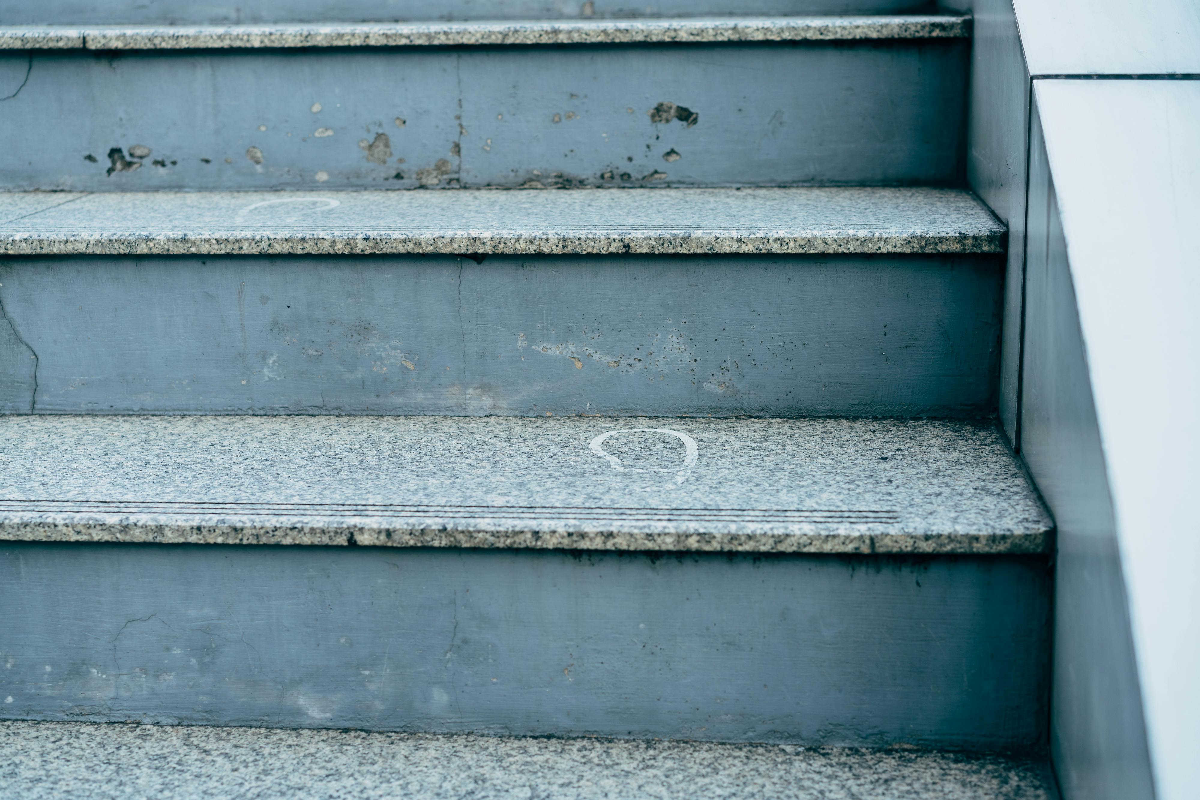 Blue Dirty Steps · Free Stock Photo
